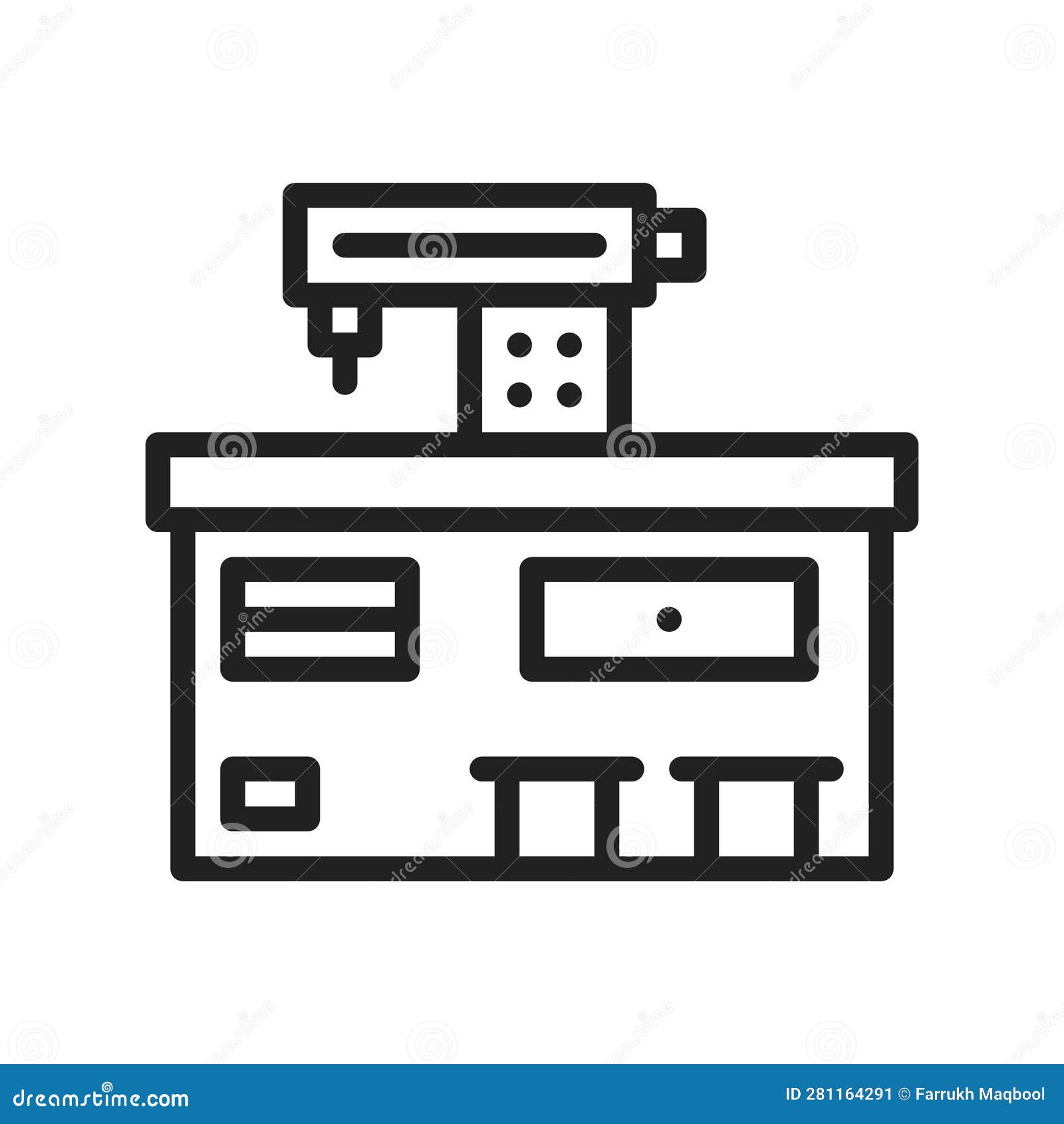 Fashion Workshop Icon Image. Stock Vector - Illustration of icon ...