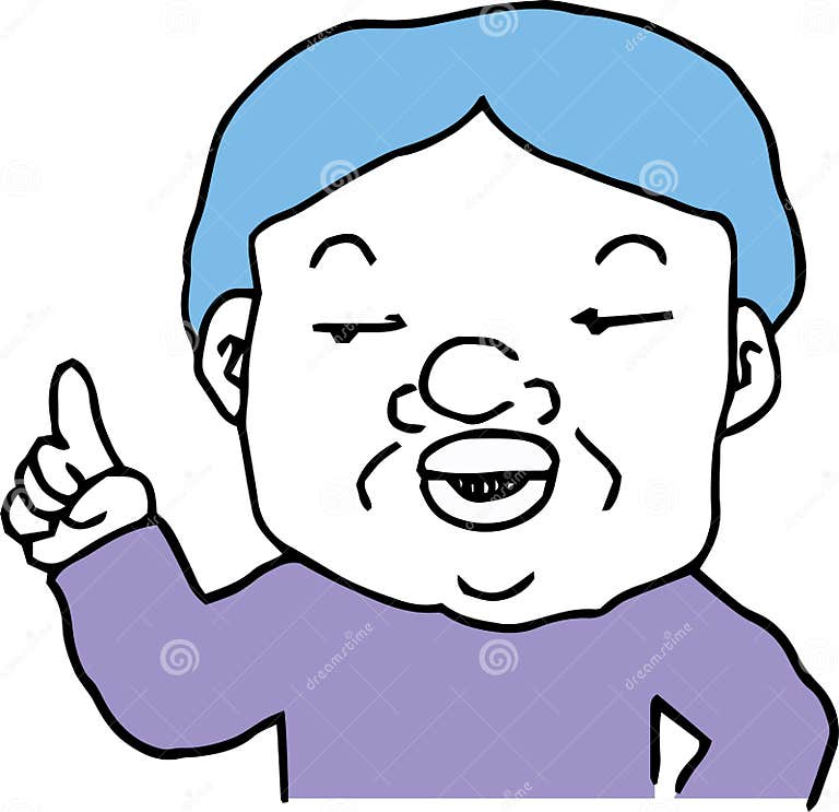 Fashionable Cool Color Ugly Fat Man Poses And Facial Expressions Stock