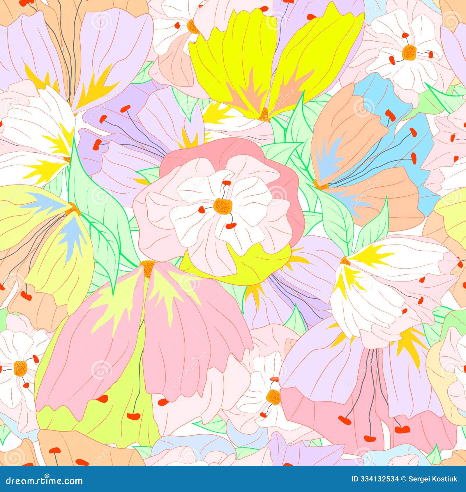 Fashionable Design Template. Modern Creative Summery Collage. Seamless ...