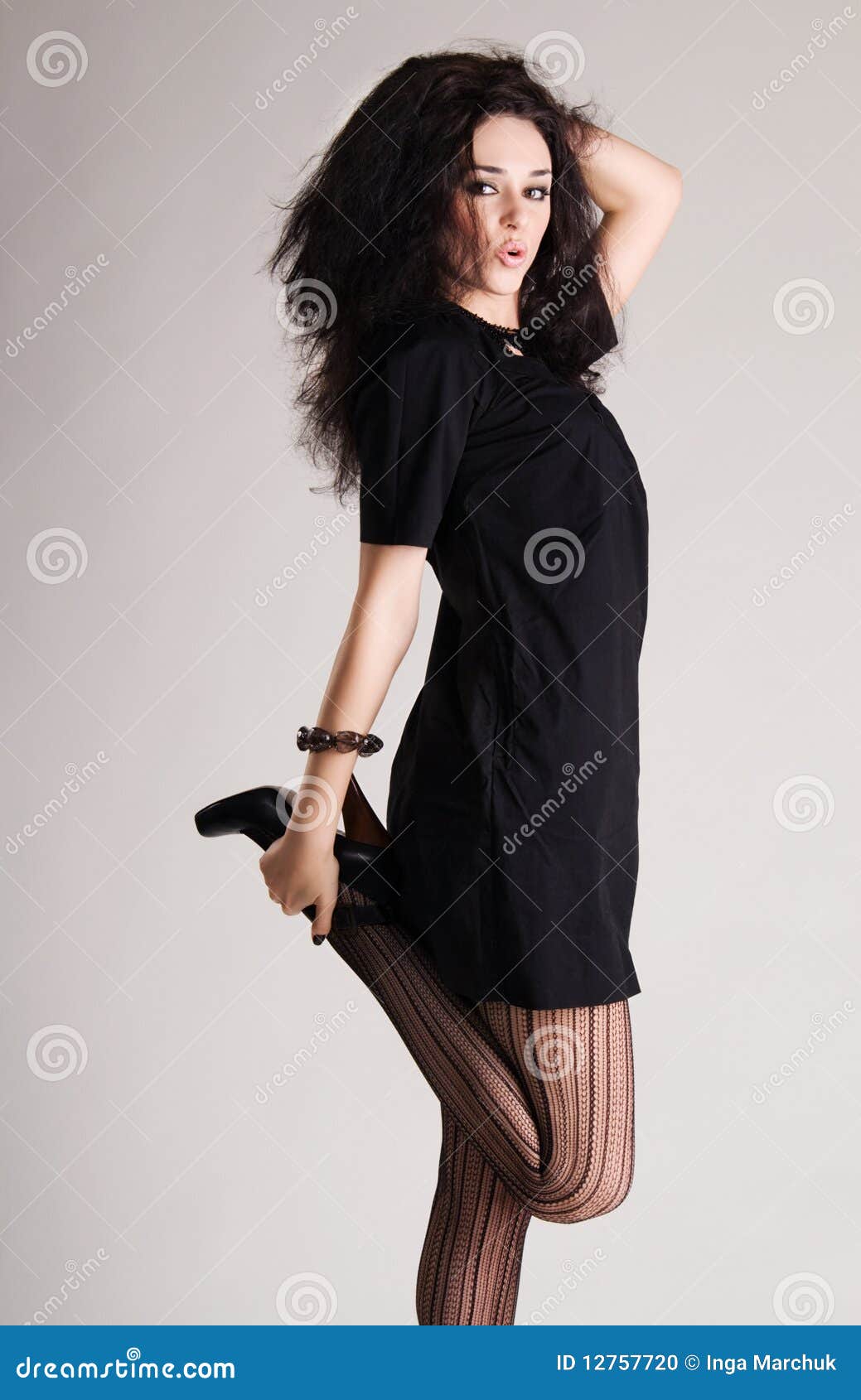 Fashionable Expressive Brunette Stock Photo - Image of female, happy ...