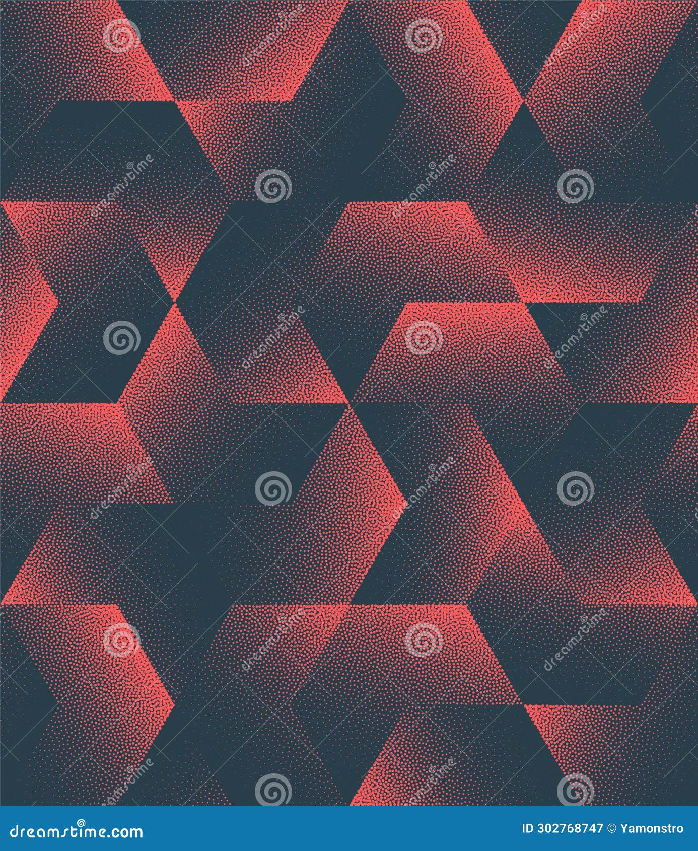Fashionable Geometric Vector Seamless Pattern Trend Red Abstract ...