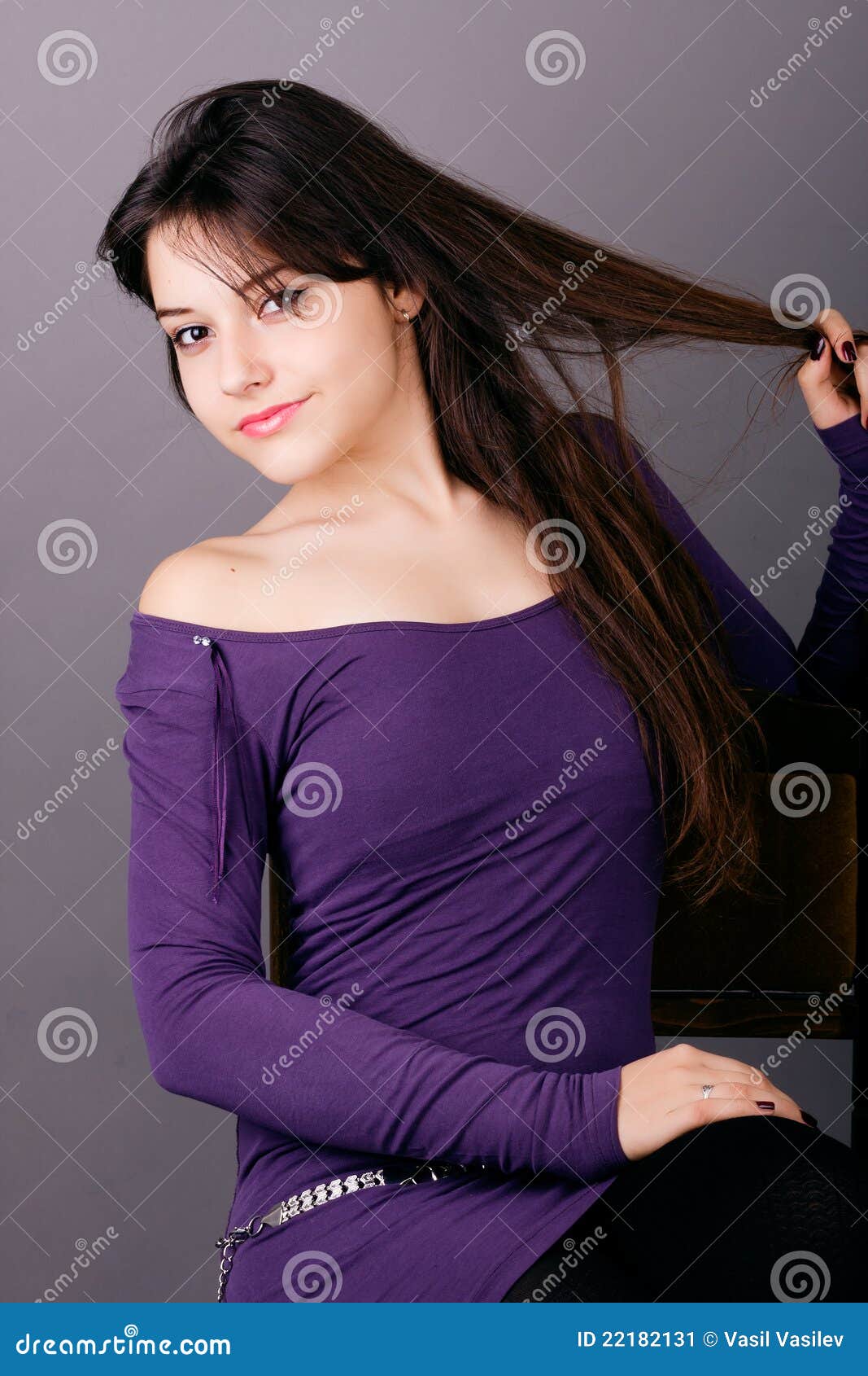Fashionable girl stock image. Image of posing, gorgeous - 22182131