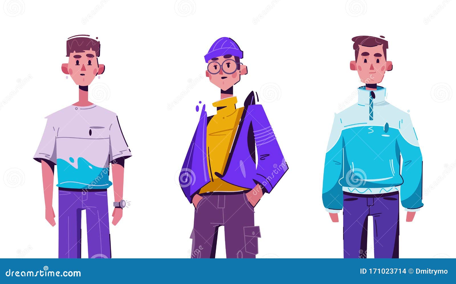 Fashionable Guy. Character Design. Cartoon Vector Flat Illustration ... Fashionable Guy. Character Design. Cartoon Vector Flat Illustration ...