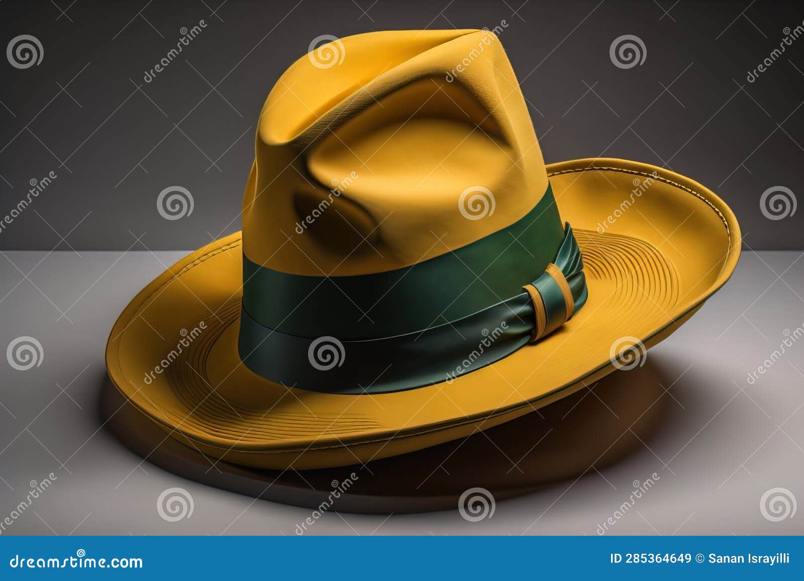 Fashionable Hat on a Solid Color Background. Ai Generative Stock Image ...