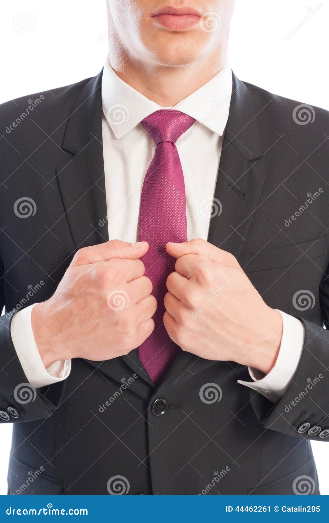 Fashionable Male Model Fixing His Suit Jacket Stock Image - Image of ...