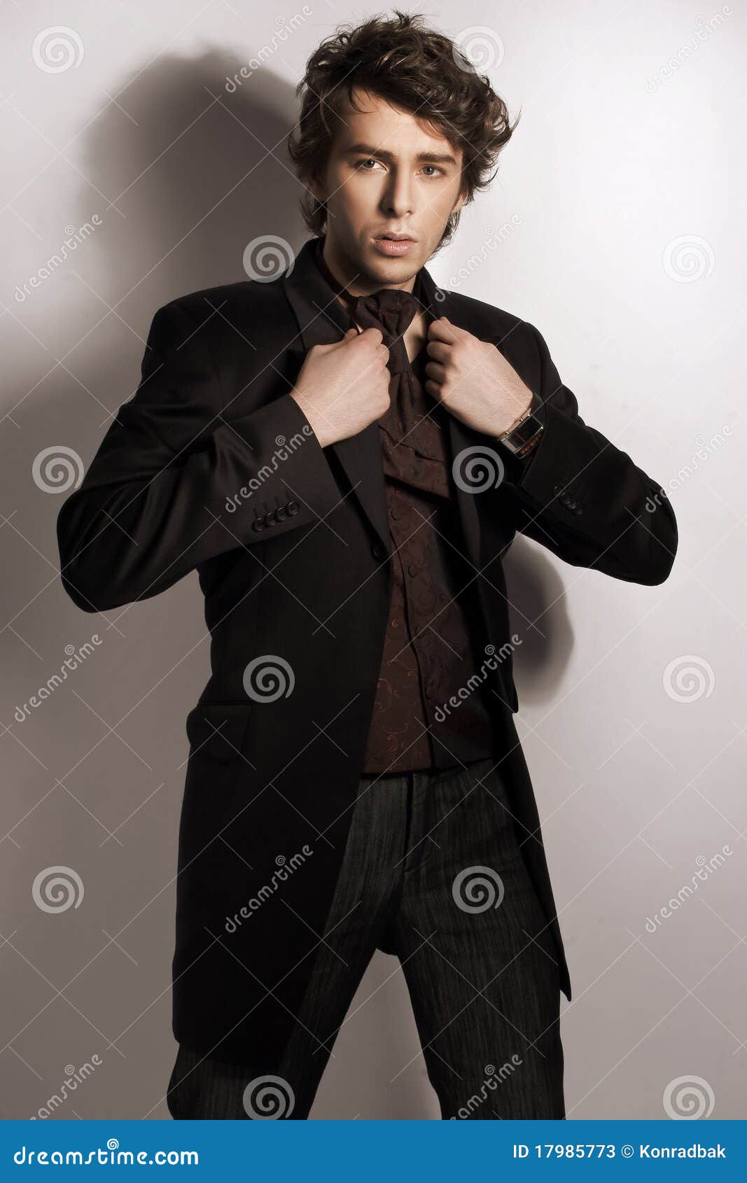Fashionable man stock image. Image of people, face, black - 17985773
