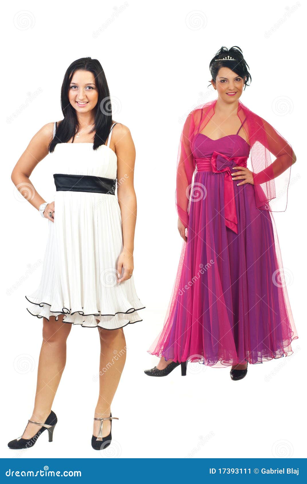 Fashionable Models in Elegant Dresses Stock Image - Image of attractive ...