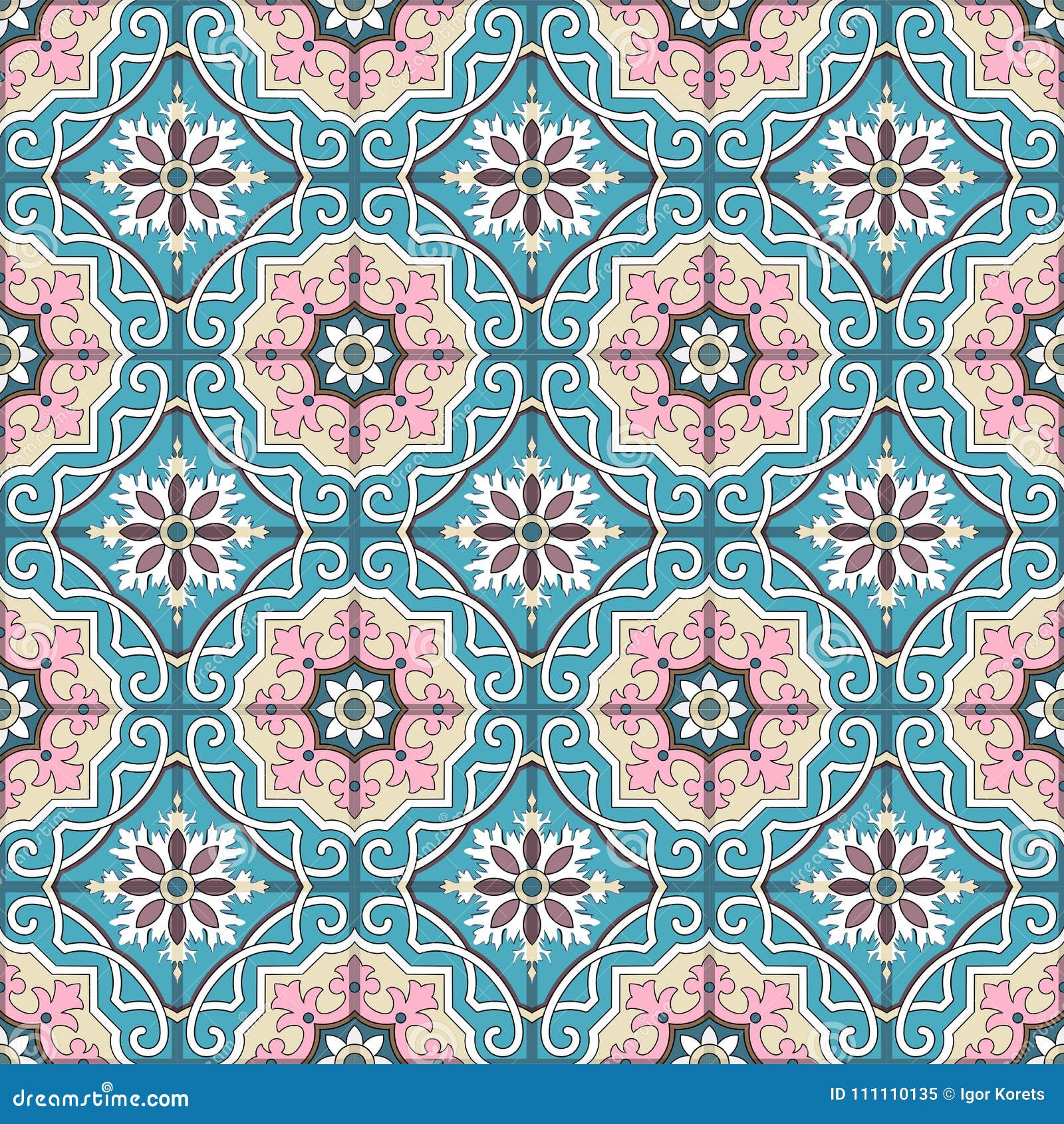 Fashionable Pattern in the Arab Style, Seamless Background, Arabesque ...