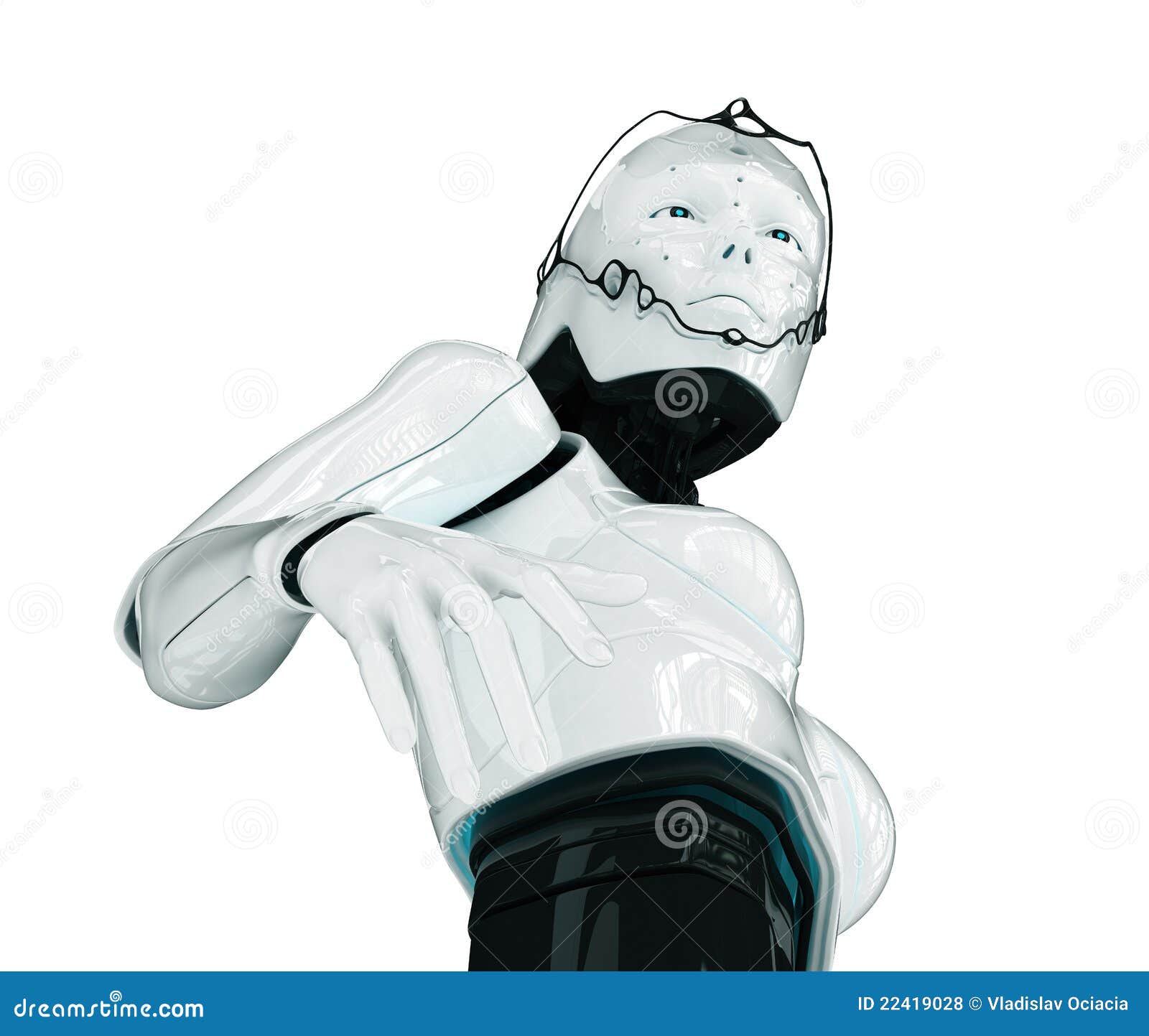 Fashionable robotic girl stock illustration. Illustration of punk ...