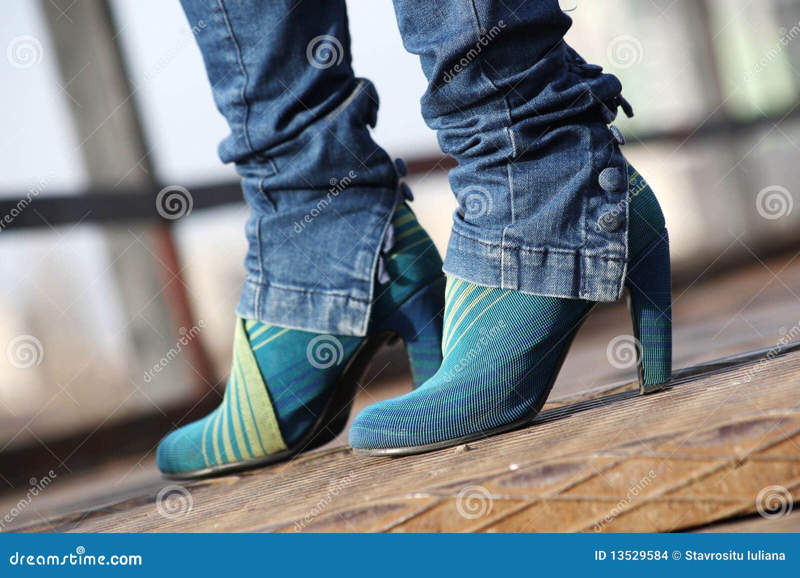 Fashionable shoes stock photo. Image of jeans, woman - 13529584
