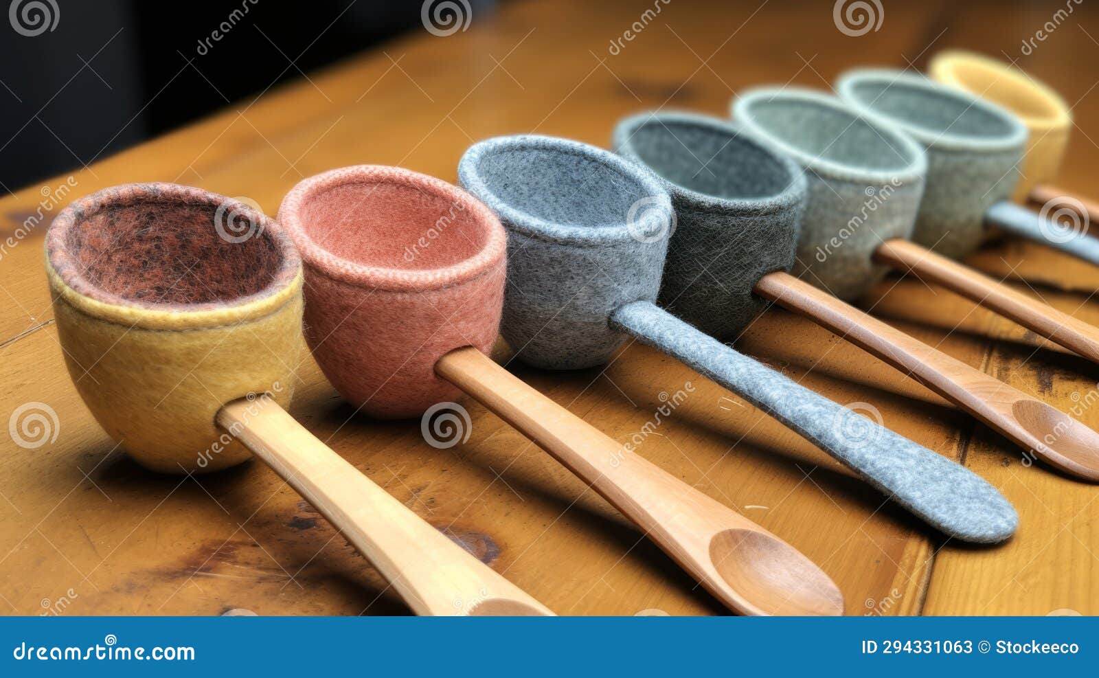 Felt Tea Spoons by Dana Persson Soft Blended Colors and Precisionist ...