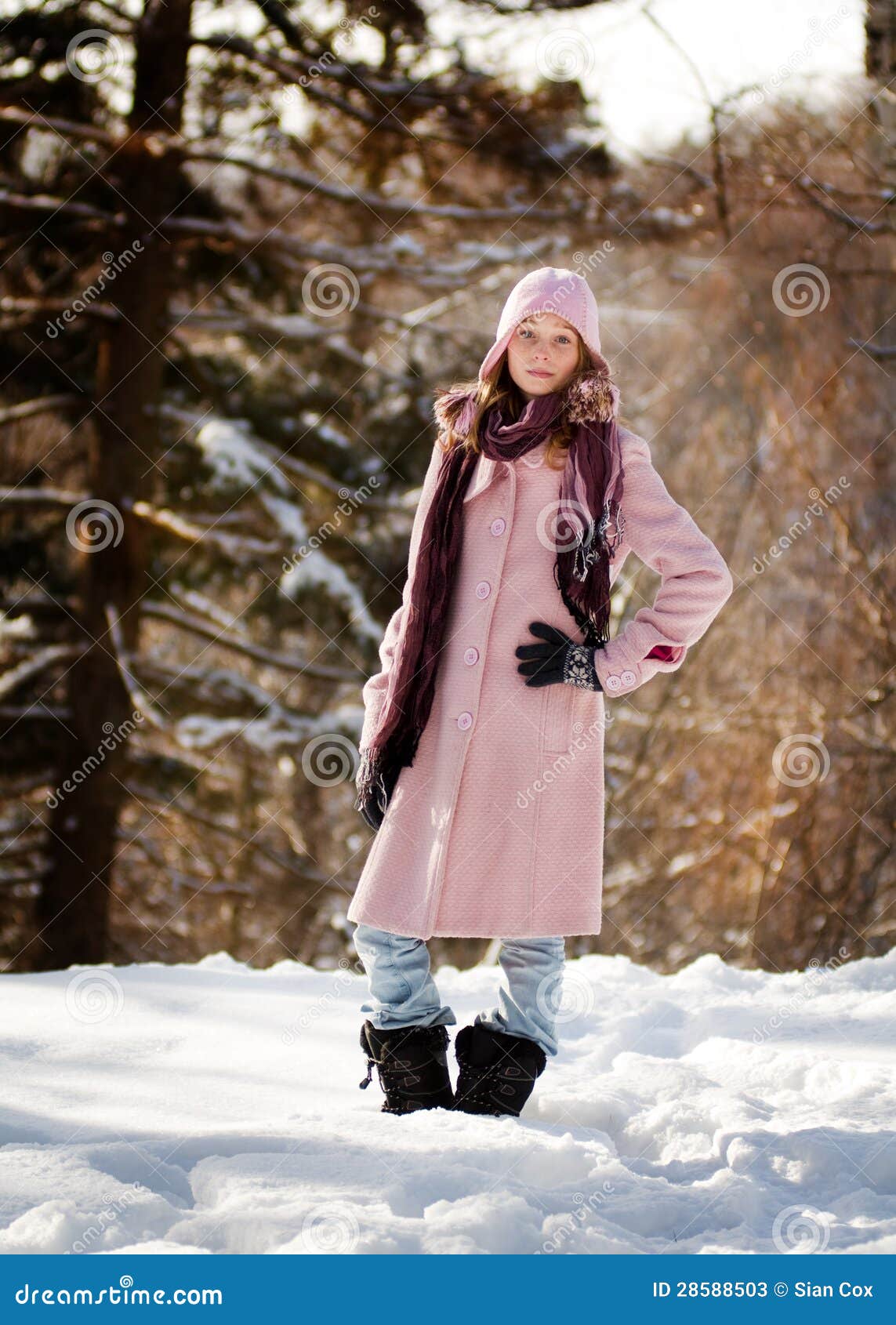 Fashionable winter wear stock image. Image of outdoors - 28588503