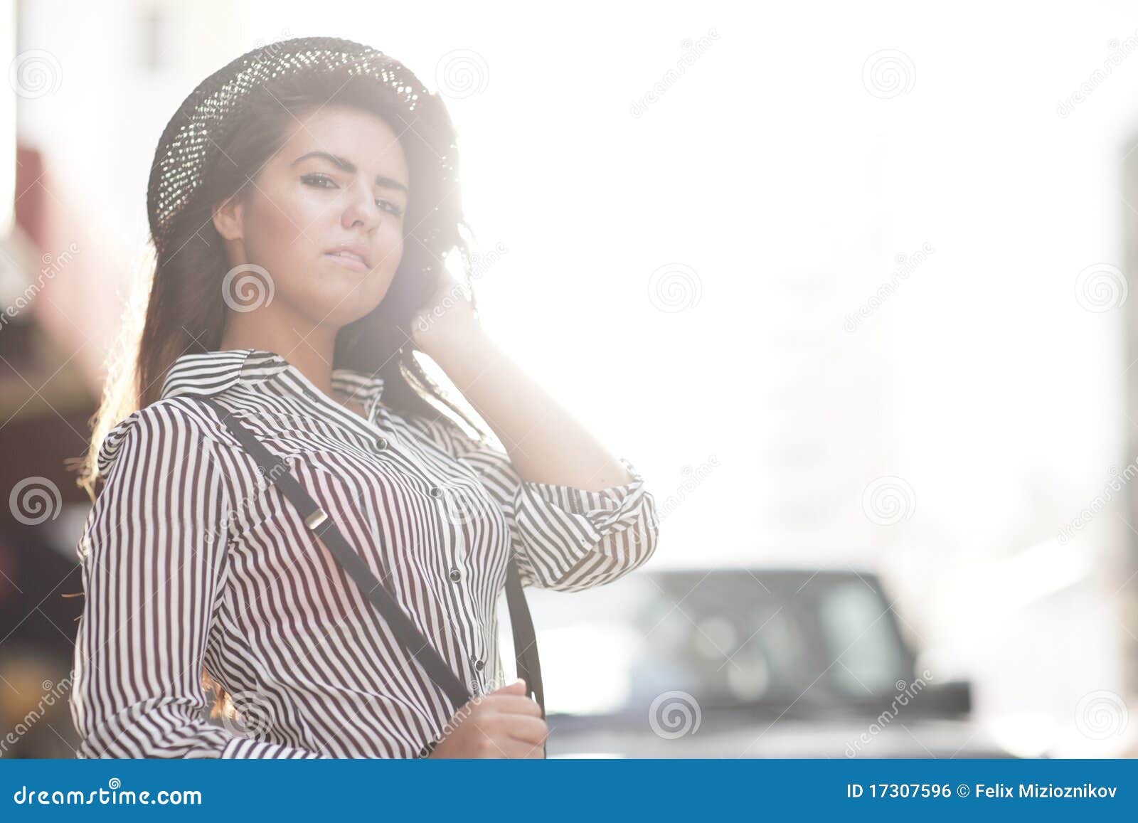Fashionable woman backlit stock photo. Image of stylish - 17307596