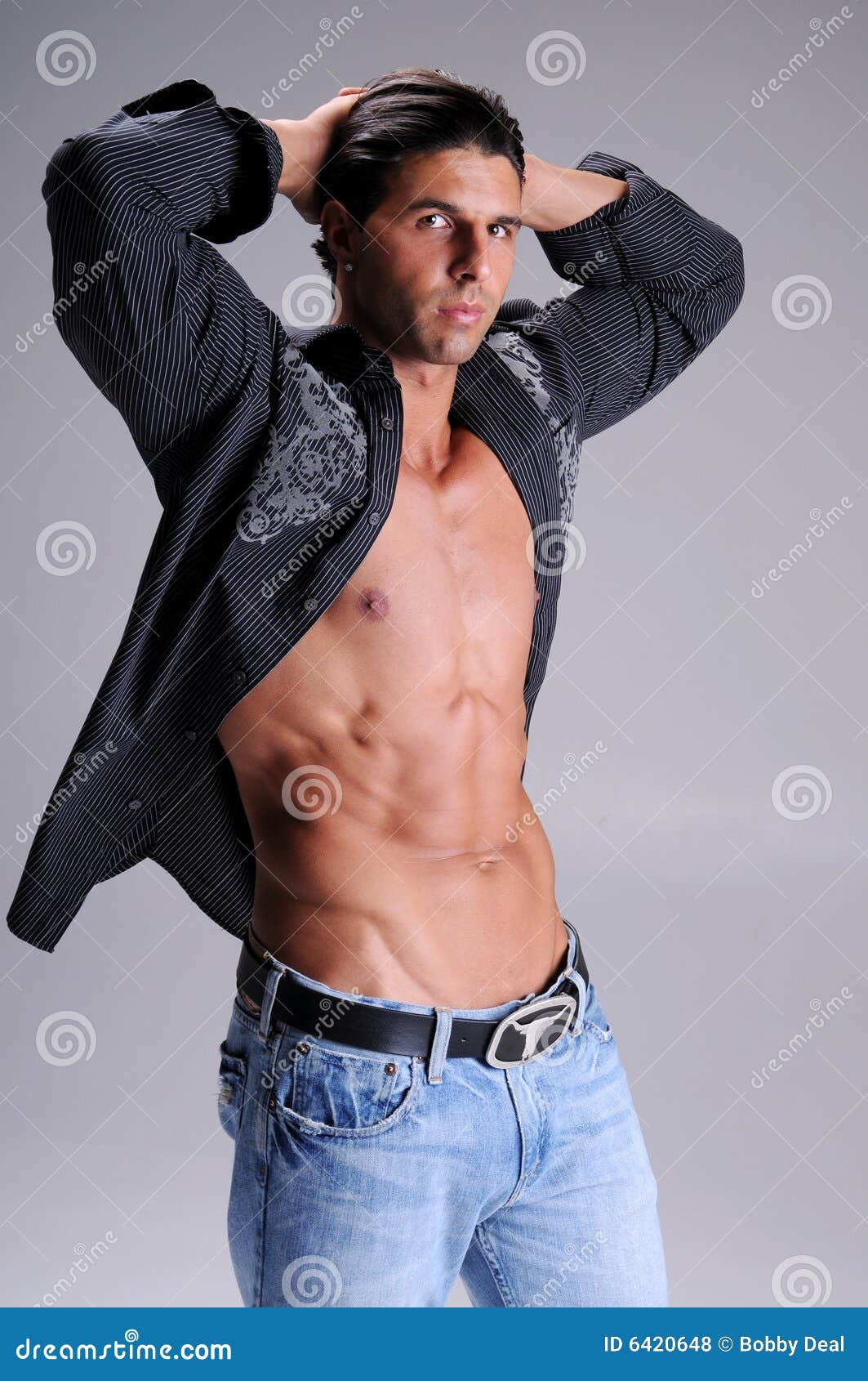 Fashionable Young Man stock photo. Image of jeans, healthy - 6420648