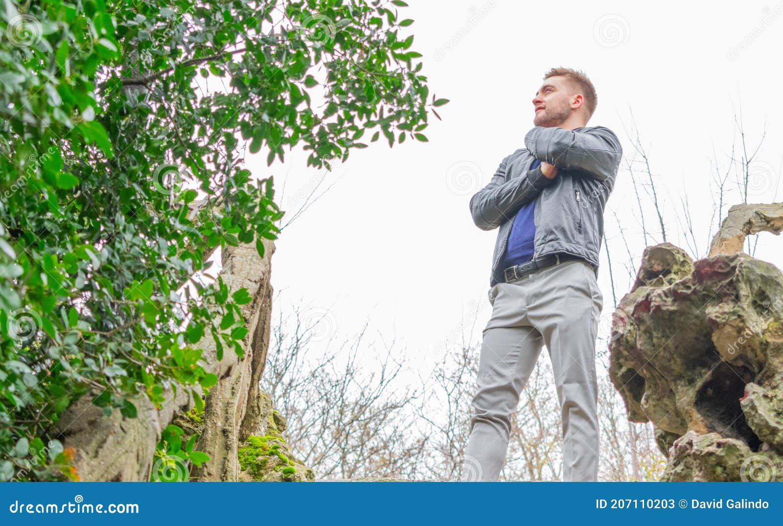 Fashionably Dressed Young Man Looking into Infinity Stock Image - Image ...
