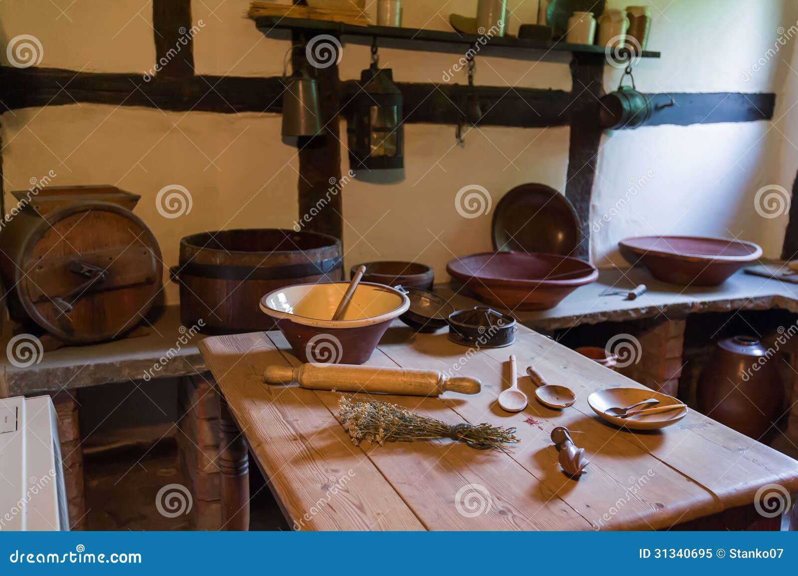 Old Fashioned Kitchen Table Stock Photo | CartoonDealer.com #47809032