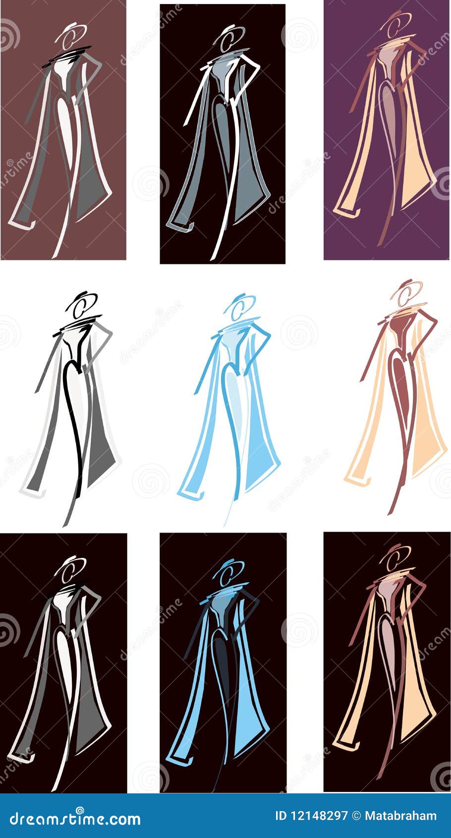 Fashionista stock illustration. Illustration of wear - 12148297