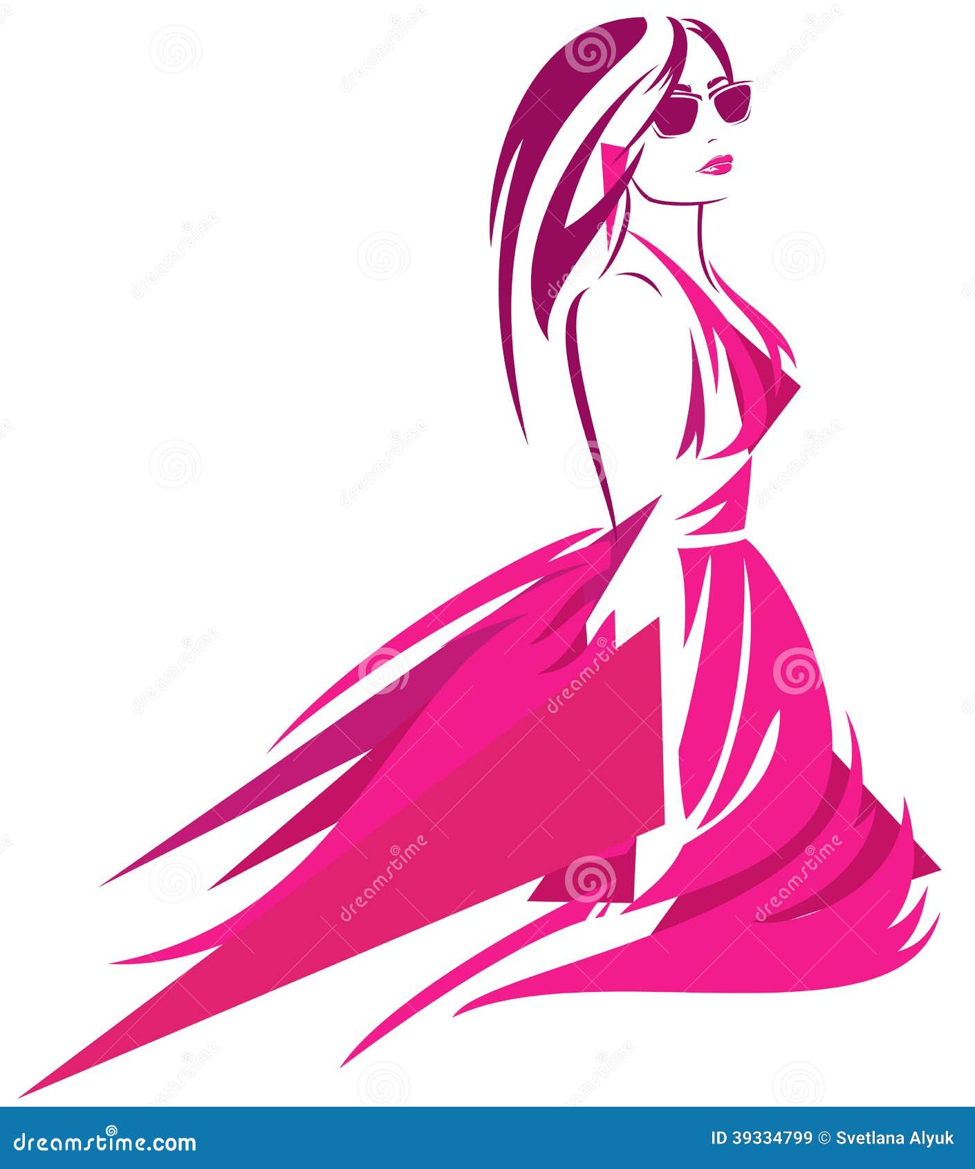Fashionista illustration de vecteur. Illustration du mode - 39334799