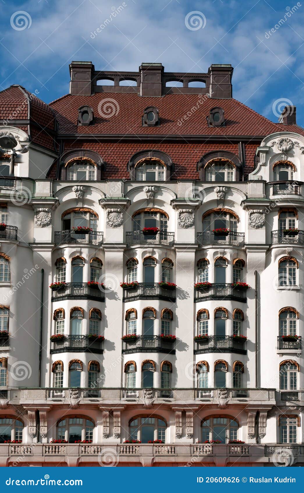 Fassad Beautiful Old Building Stock Photo - Image of ornate, decorative ...