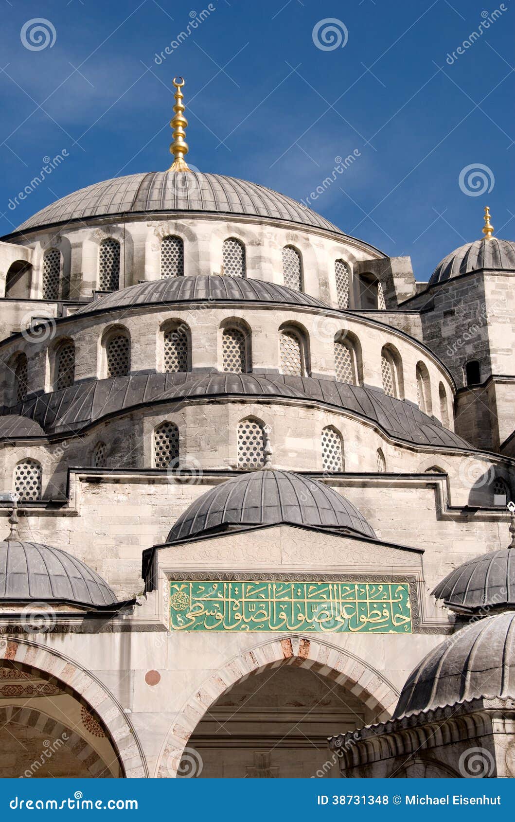 Fassade Der Sultan Ahmed-Moschee, Istanbul Stockfoto - Bild von antike ...