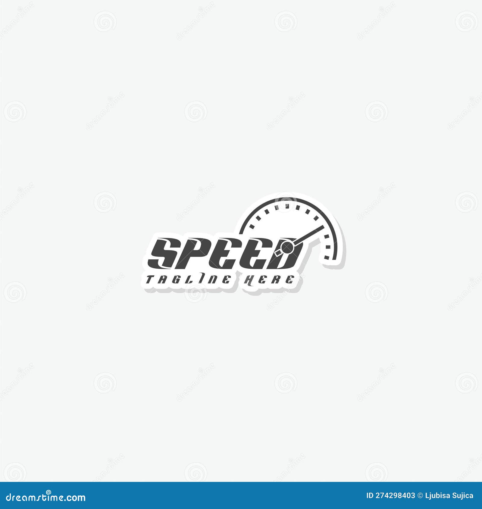 Fast Acceleration Odometer Logo. Speedometer Sticker Icon Stock Vector ...