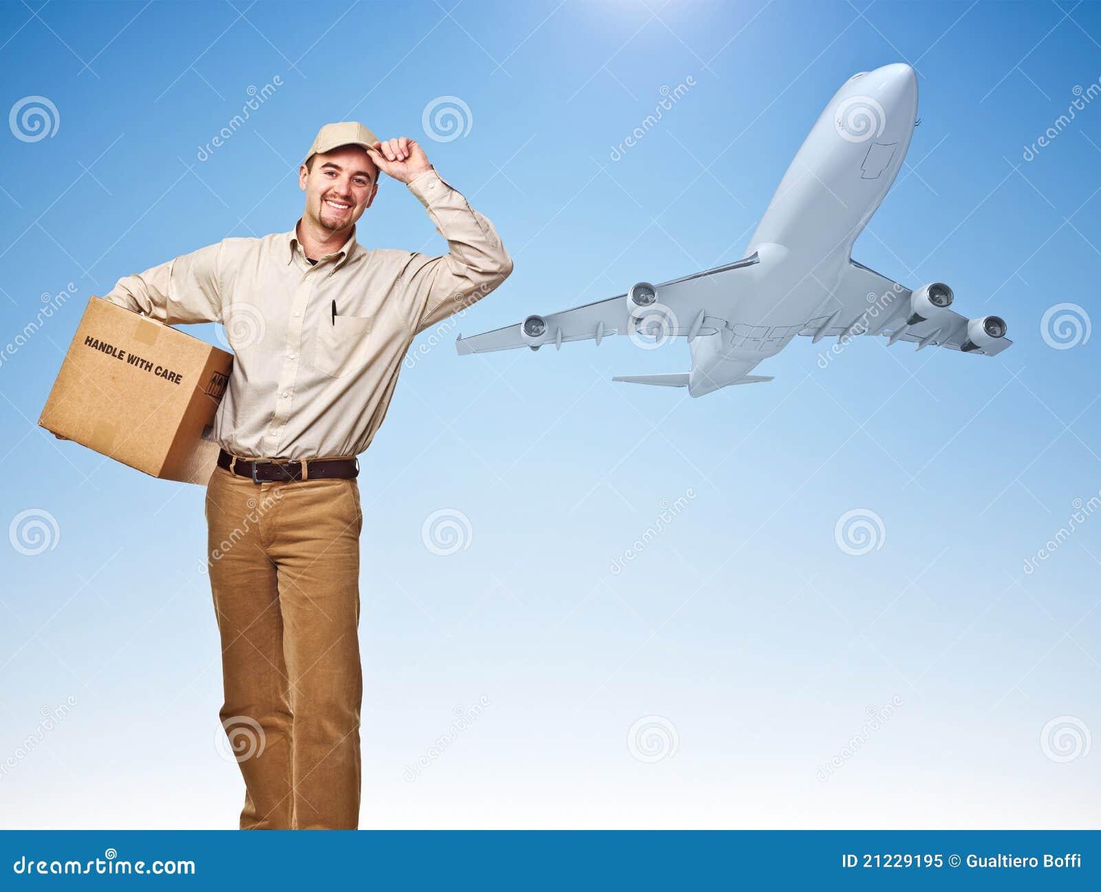 Fast air delivery stock image. Image of worker, fast - 21229195