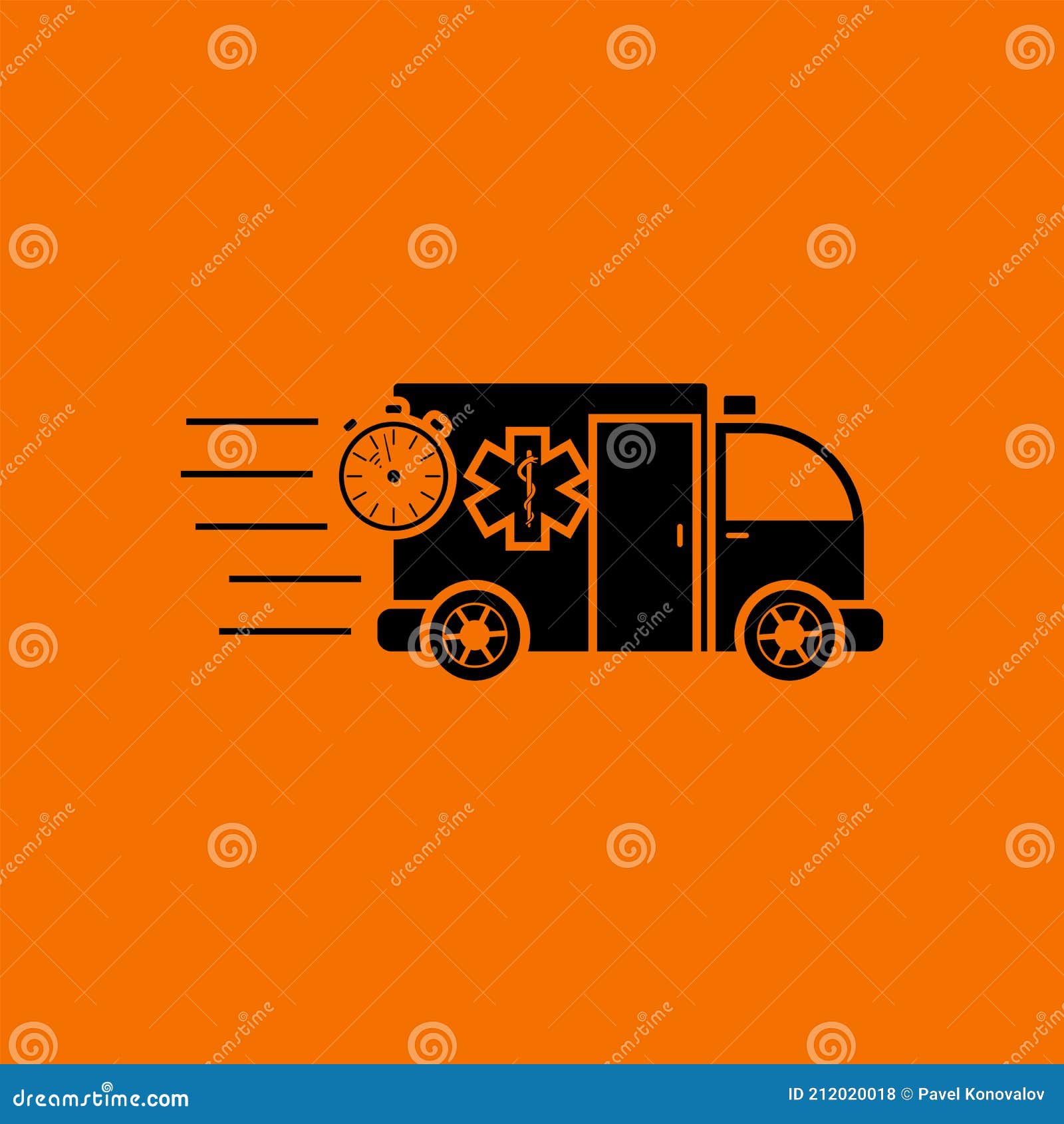 Fast Ambulance Car Icon stock vector. Illustration of infection - 212020018