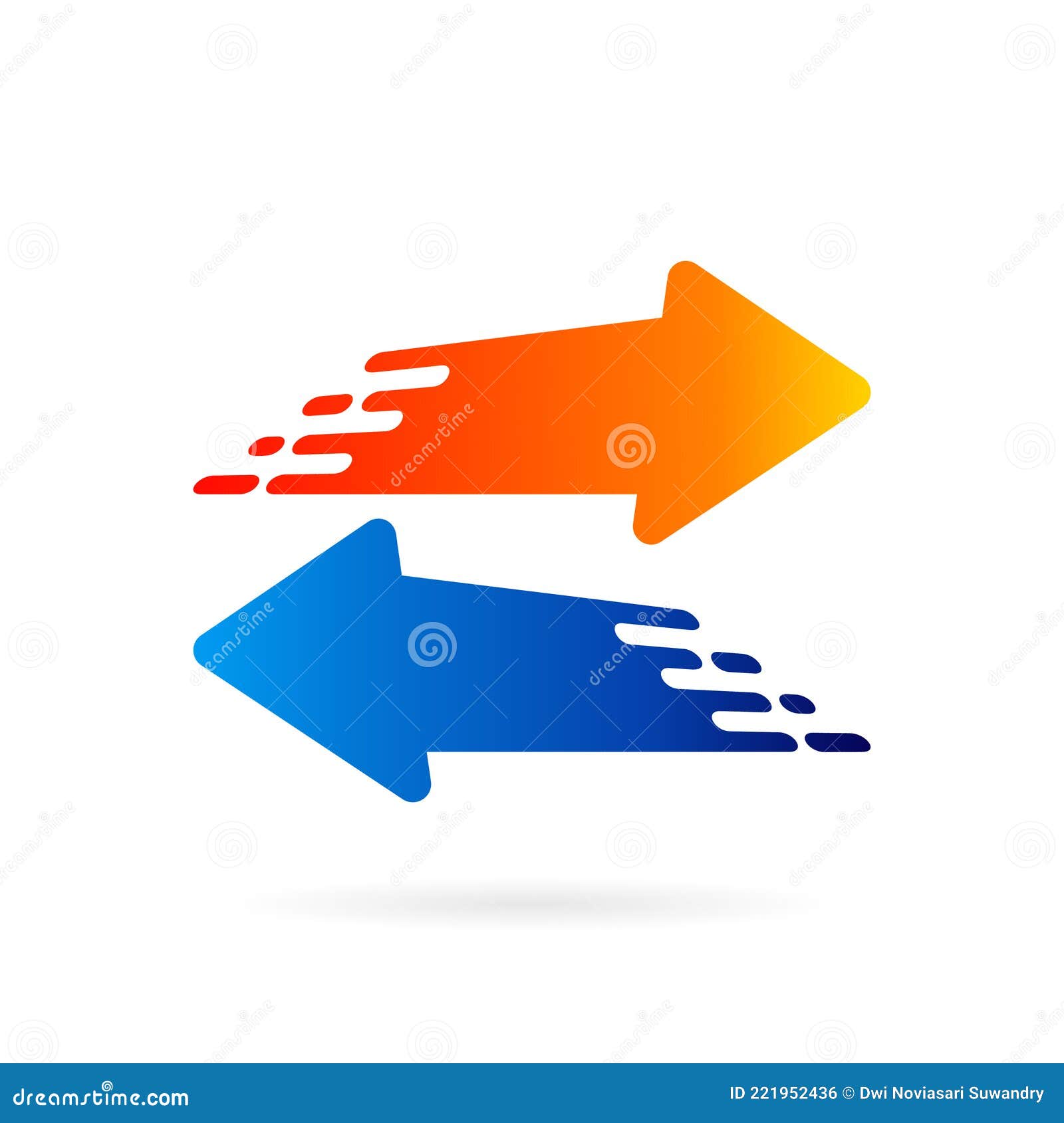 Hot and Cool Arrow Direction Vector Logo Design Stock Vector ...