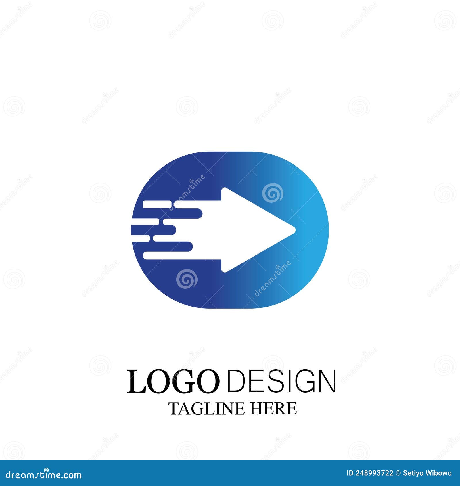 Fast Arrow Logo Vector Template Stock Vector - Illustration of shape ...