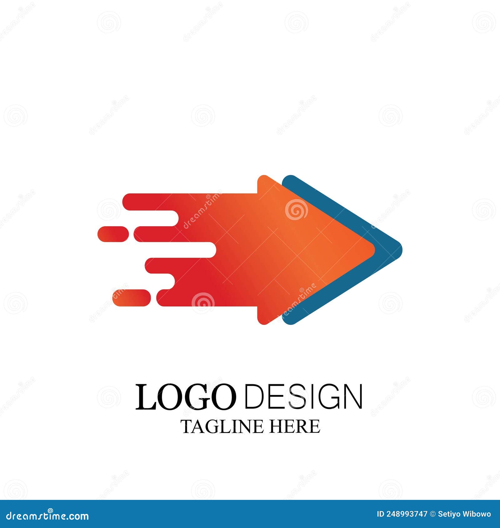 Fast Arrow Logo Vector Template Stock Vector - Illustration of sign ...