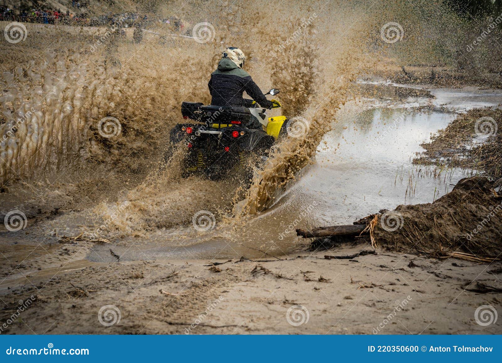 Fast ATV and UTV Driving in Mud and Water. Quad Racing, ATV 4x4 Stock ...