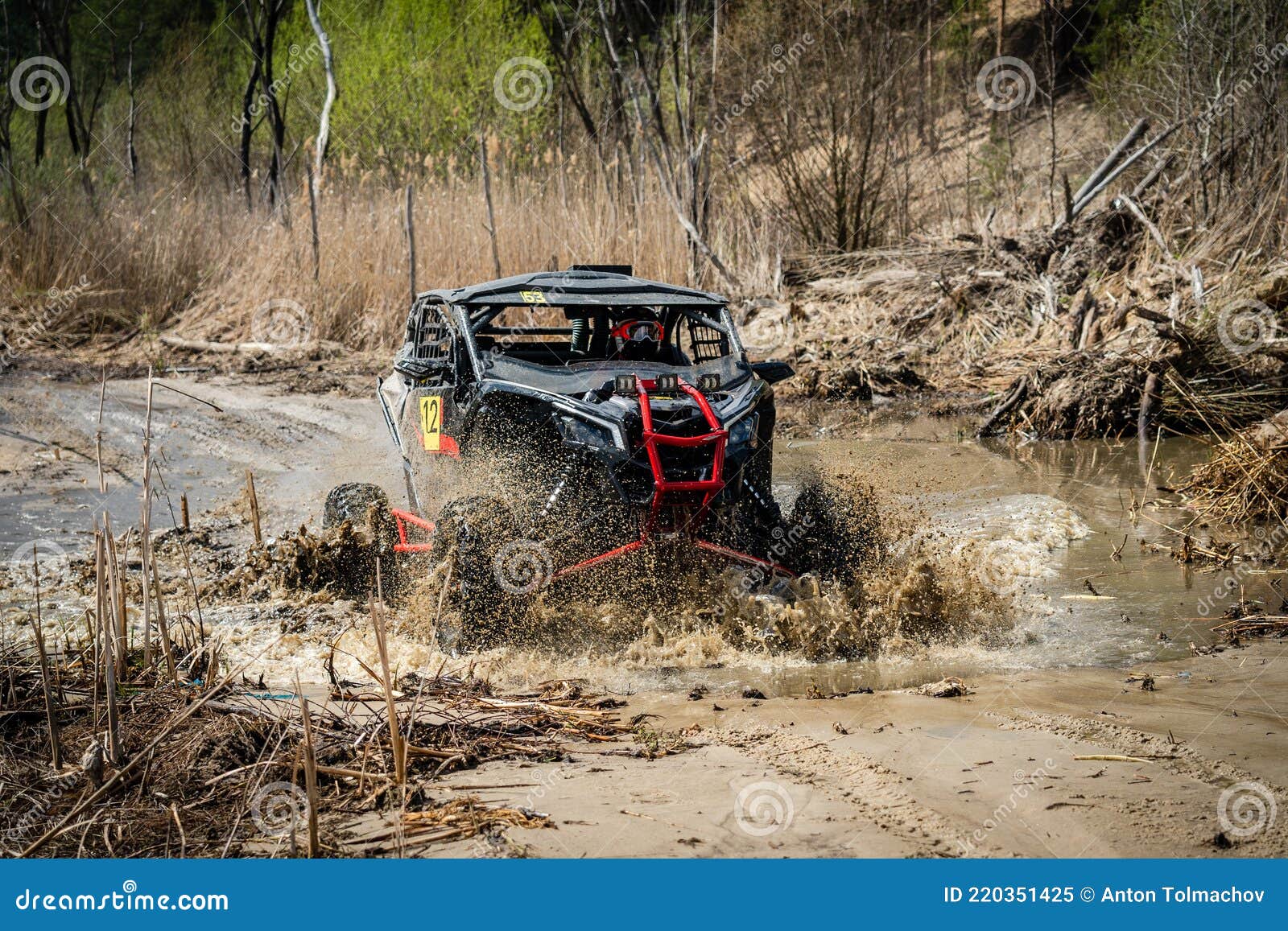 Fast ATV and UTV Driving in Mud and Water. Quad Racing, ATV 4x4 Stock ...