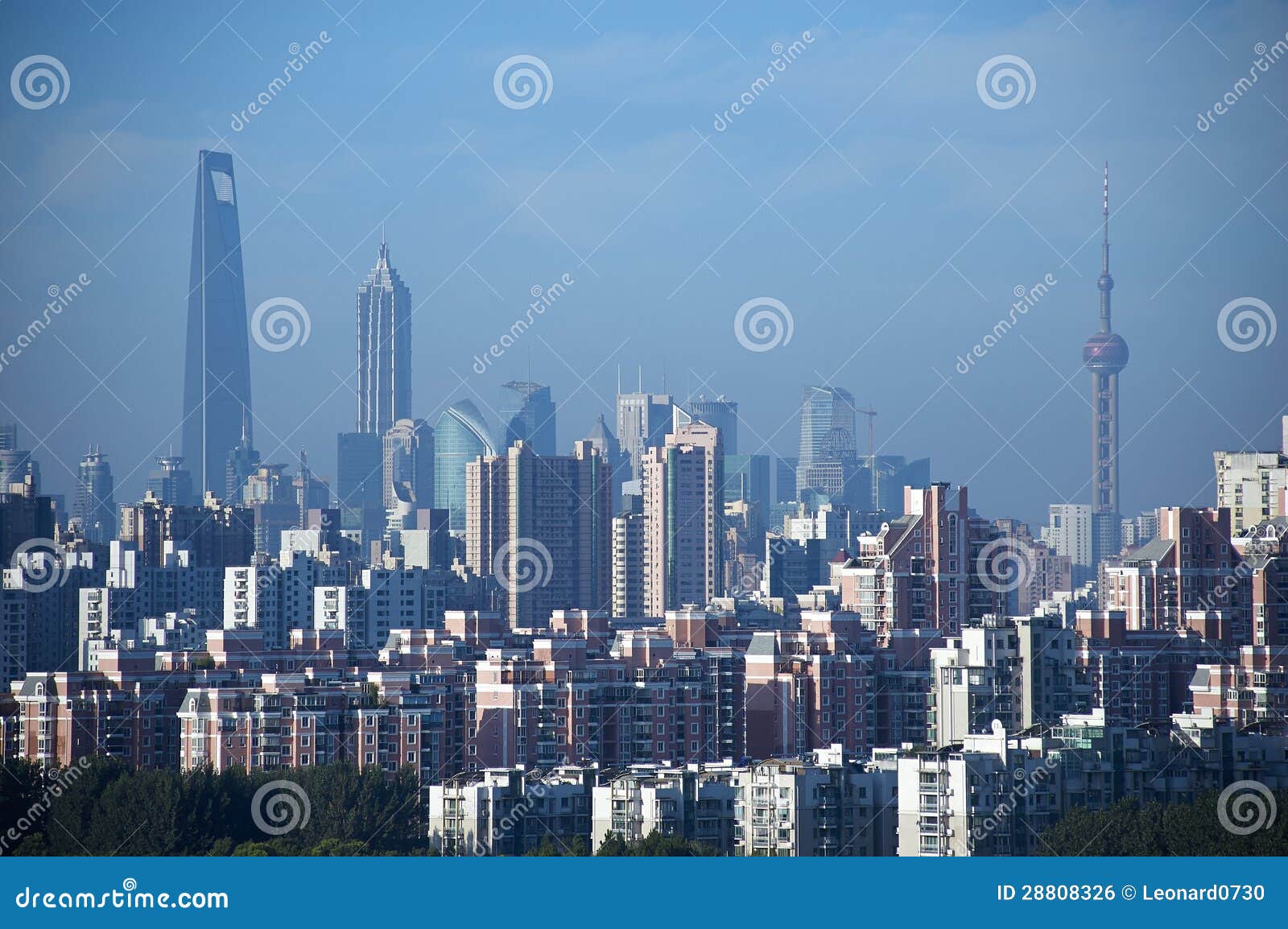 Fast Away View of Shanghai S CBD Stock Photo - Image of development ...