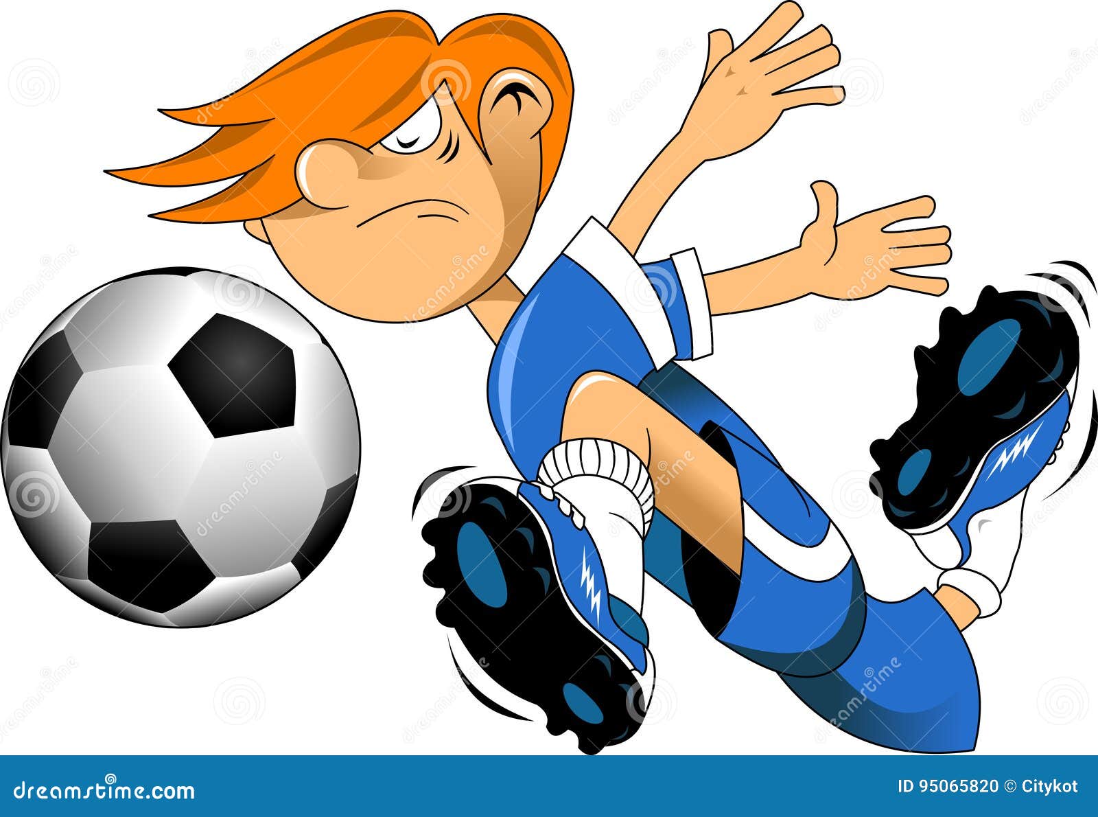 Fast ball stock vector. Illustration of dribble, soccer - 95065820