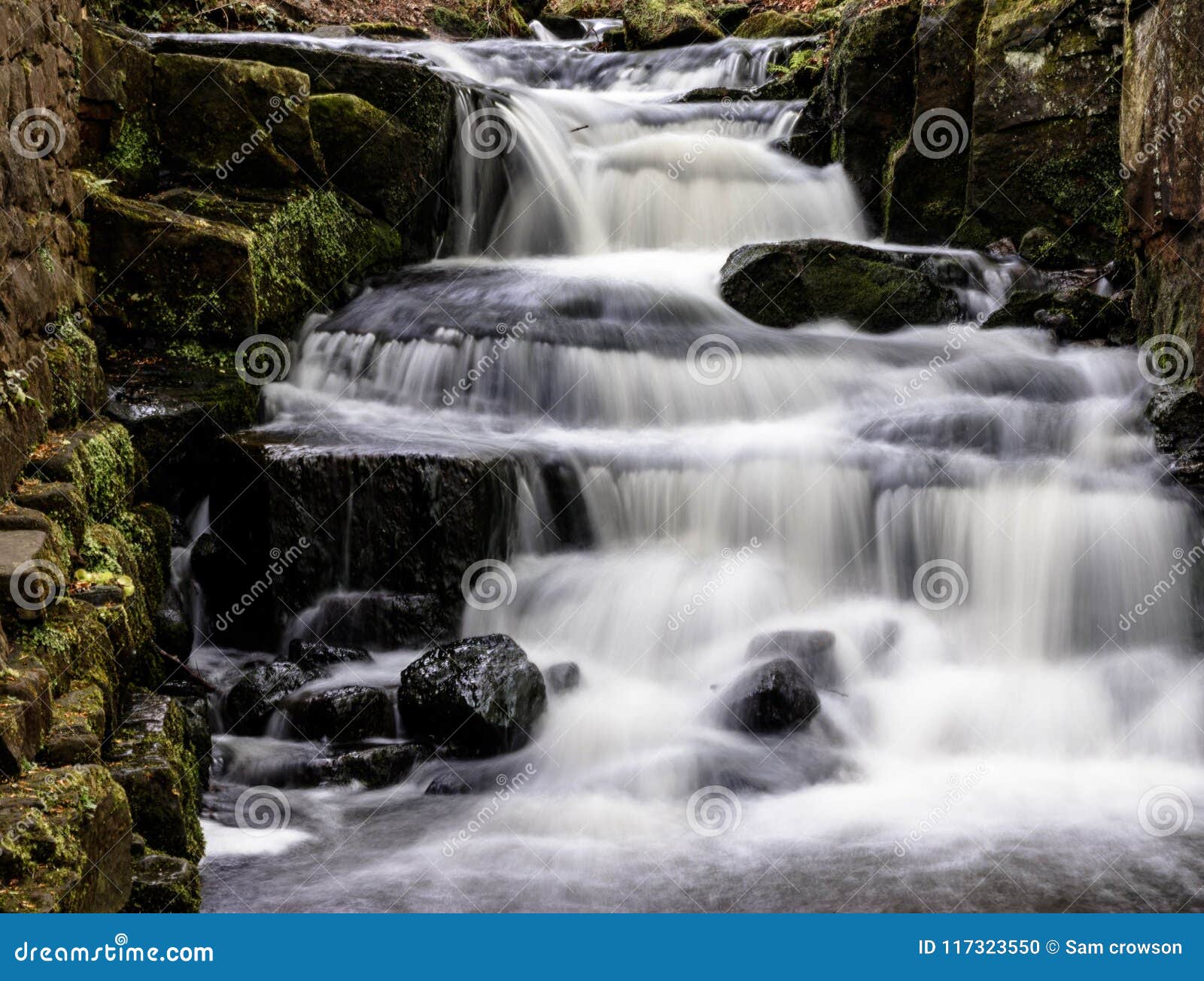 Fast Beautiful Waterfall Over Matlock Historic Site Stock Photo - Image ...