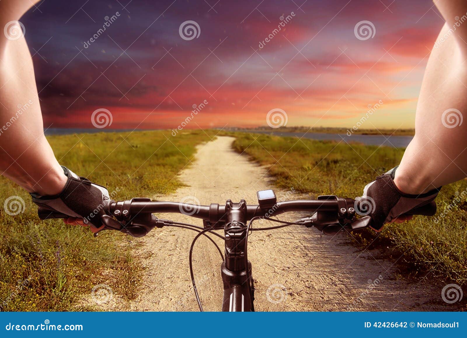 Fast bicycle ride stock photo. Image of fitness, handlebar - 42426642