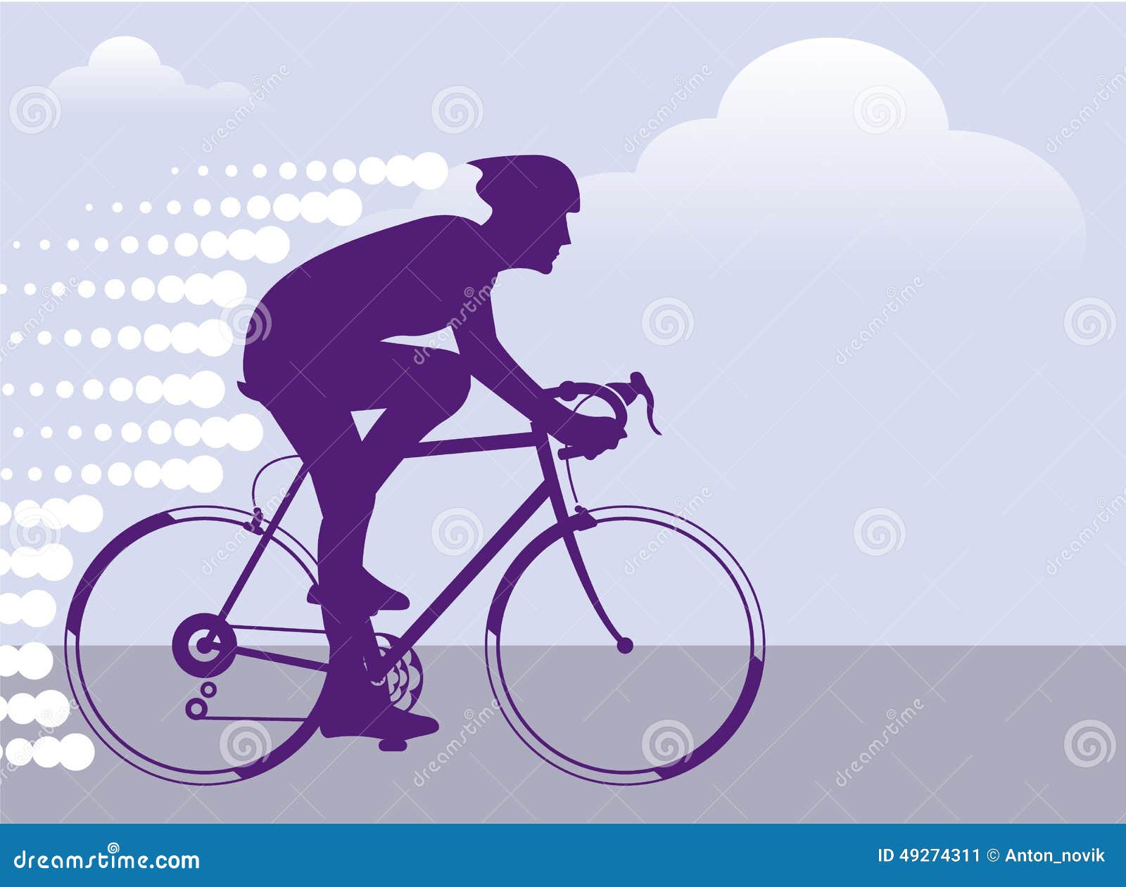 Fast Bicyclist vector stock vector. Illustration of contest - 49274311