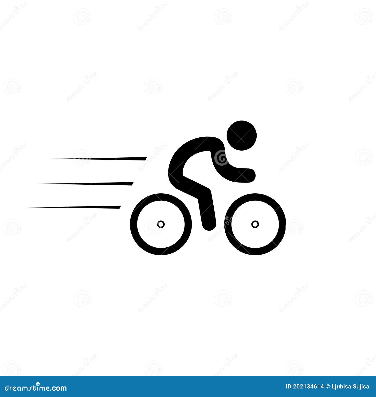 Fast Bike Icon Isolated on White Background Stock Vector - Illustration ...
