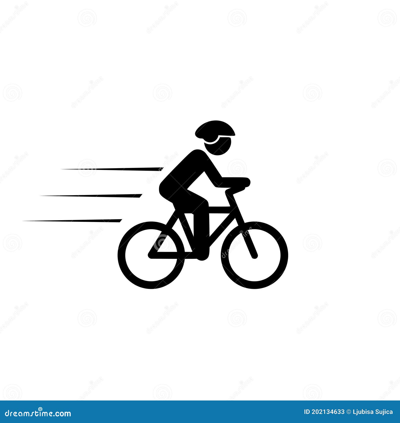 Fast Bike Icon Isolated on White Background Stock Vector - Illustration ...