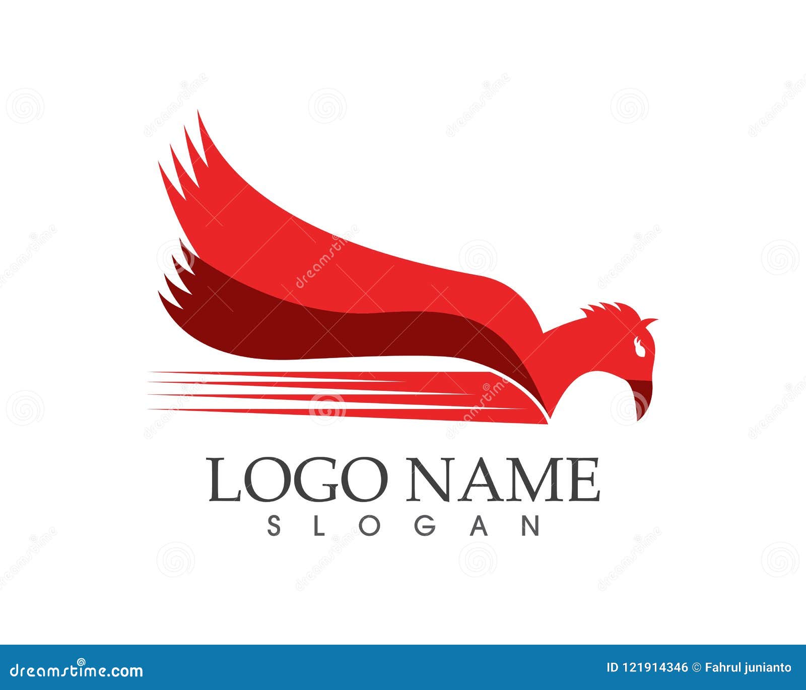 Fast Bird Wing Logo Vector Illustration Stock Vector - Illustration of ...