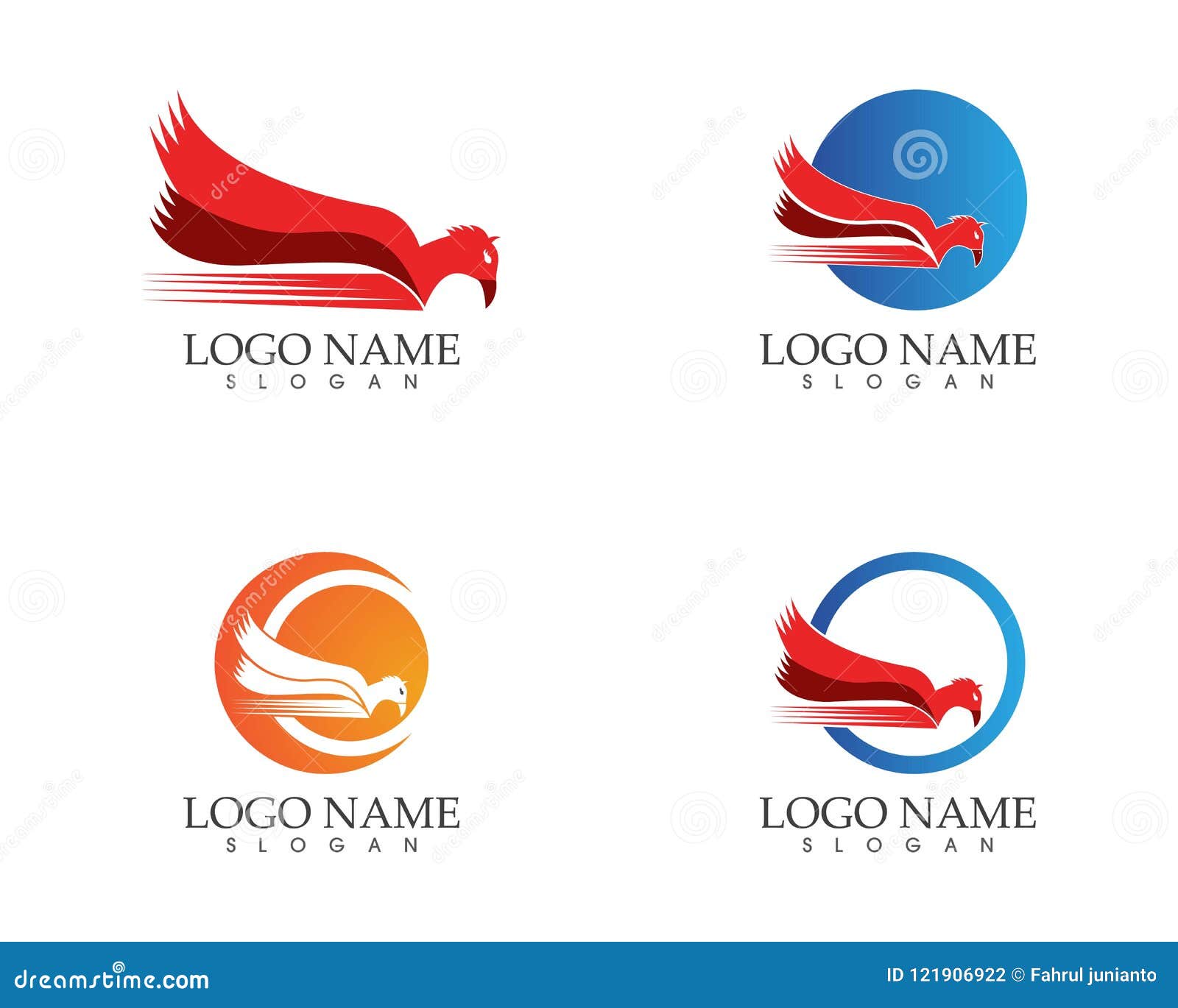 Fast Bird Wing Logo Vector Illustration Stock Illustration ...