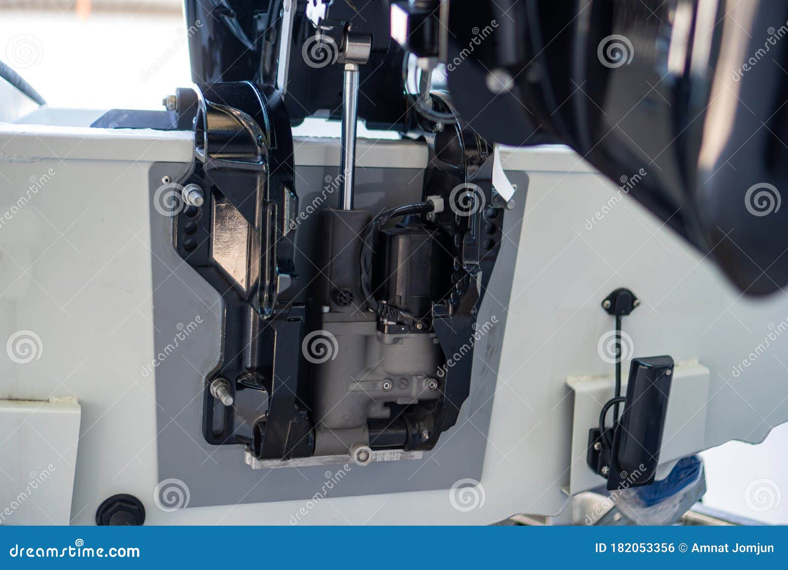 Fast Boat Engine Mounting Bracket Stock Photo - Image of fast, gearbox ...