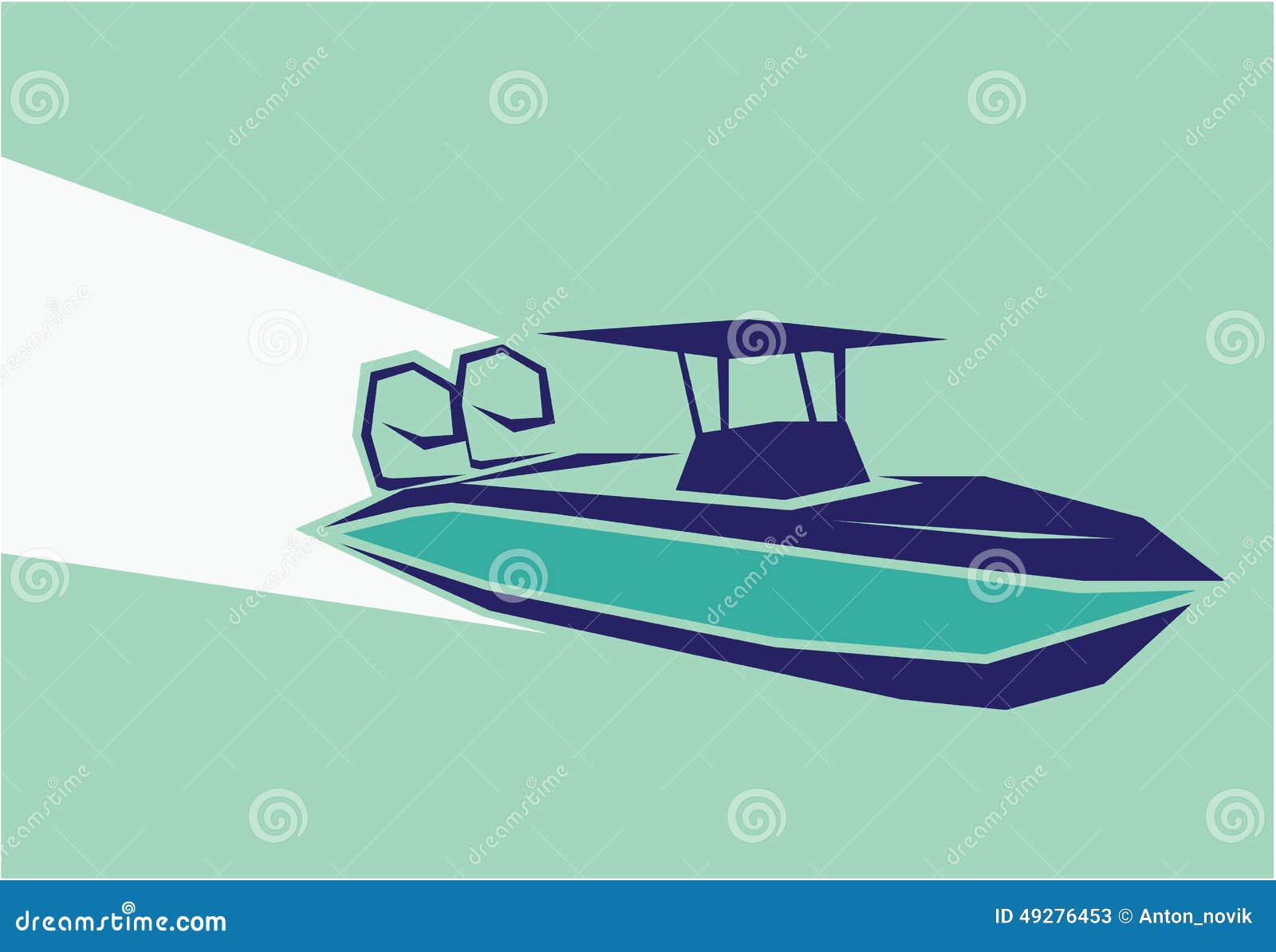 Fast boat Vector stock vector. Illustration of sailing - 49276453