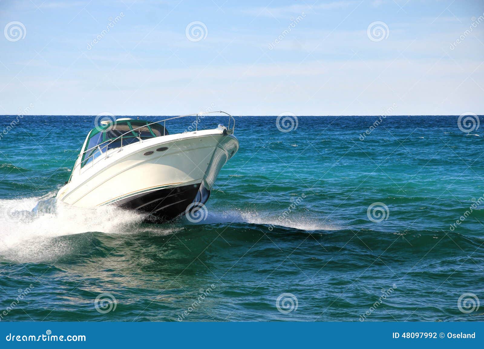 Fast Boat in Water stock photo. Image of lakes, water - 48097992