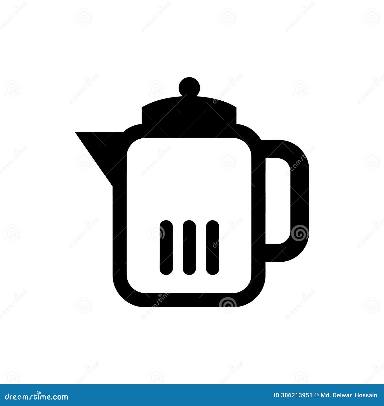Fast boiling kettle icon stock vector. Illustration of kettle - 306213951