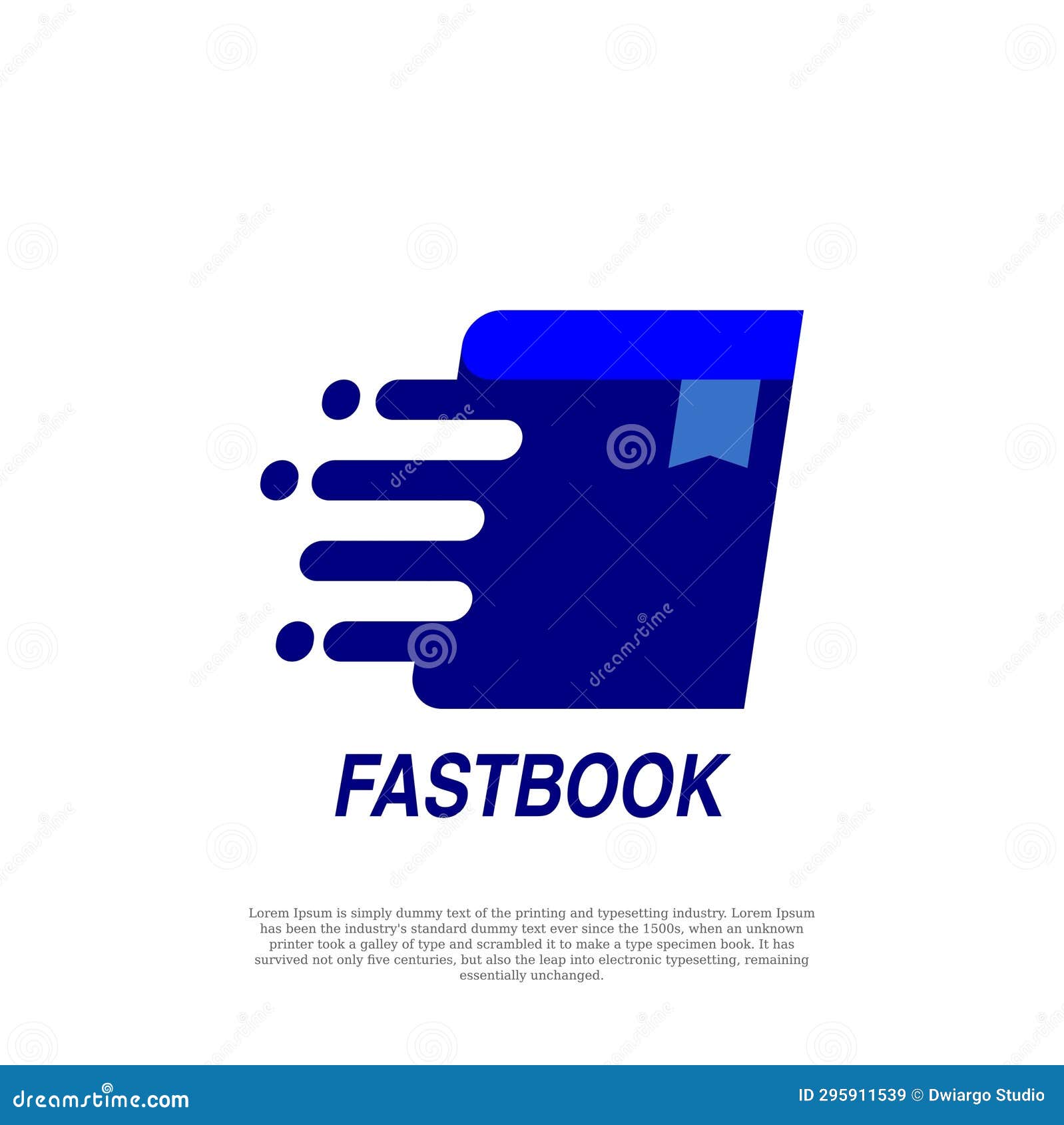 Fast Book Logo Design Template Stock Illustration - Illustration of ...