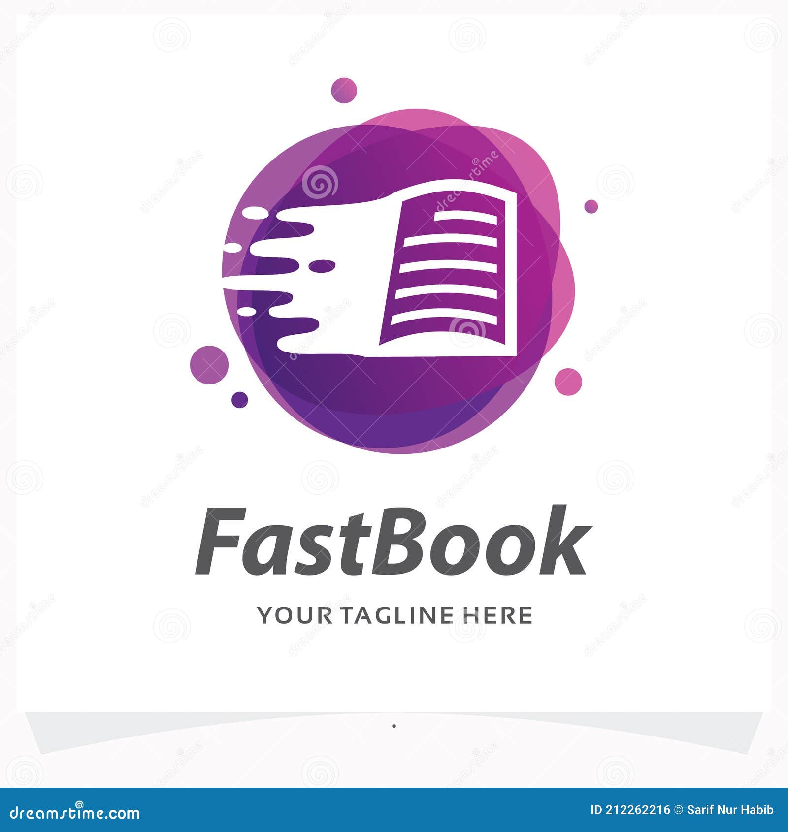 Fast Book Logo Design Template Stock Vector - Illustration of media ...