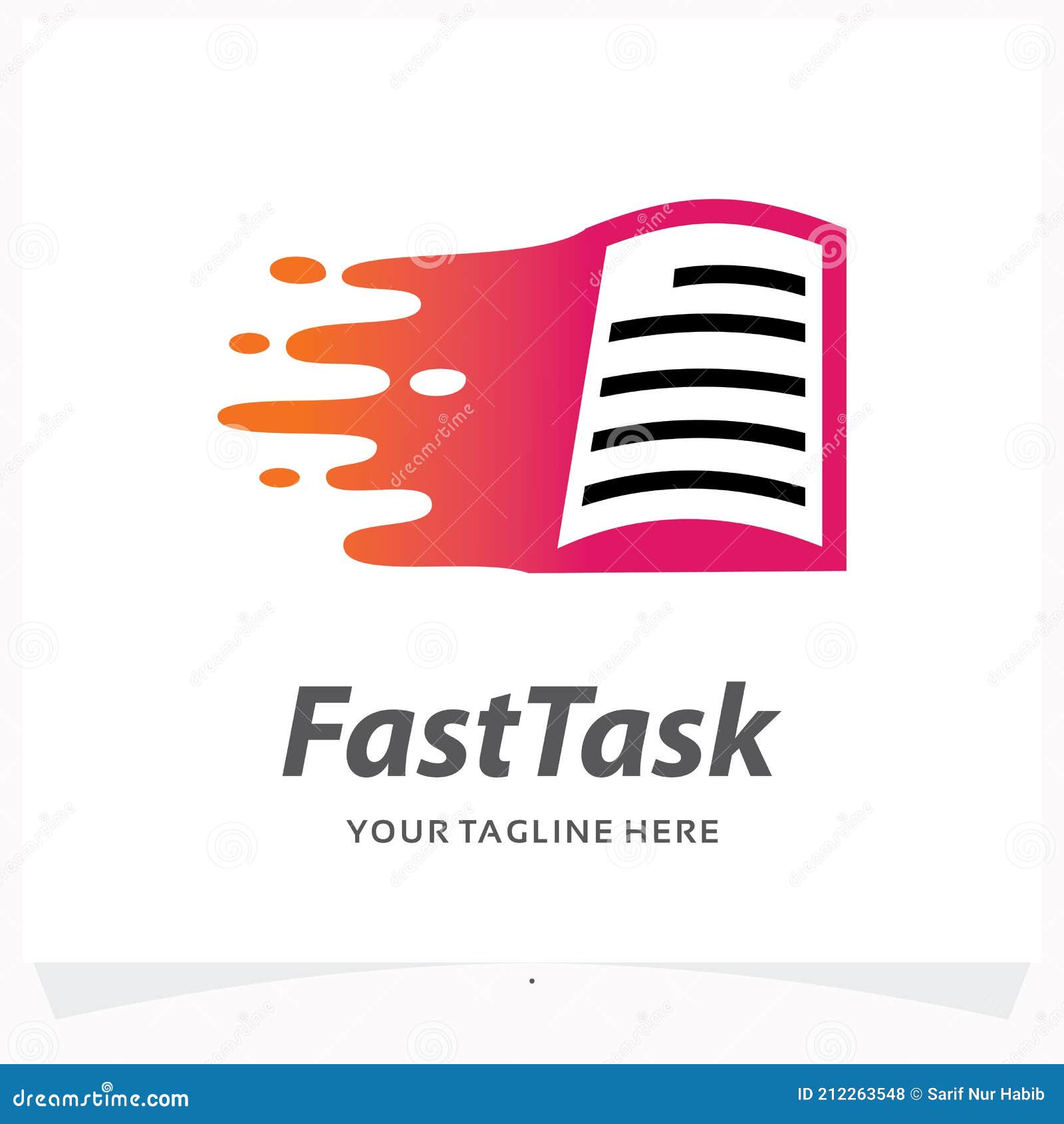 Fast Book Logo Design Template Stock Illustration - Illustration of ...