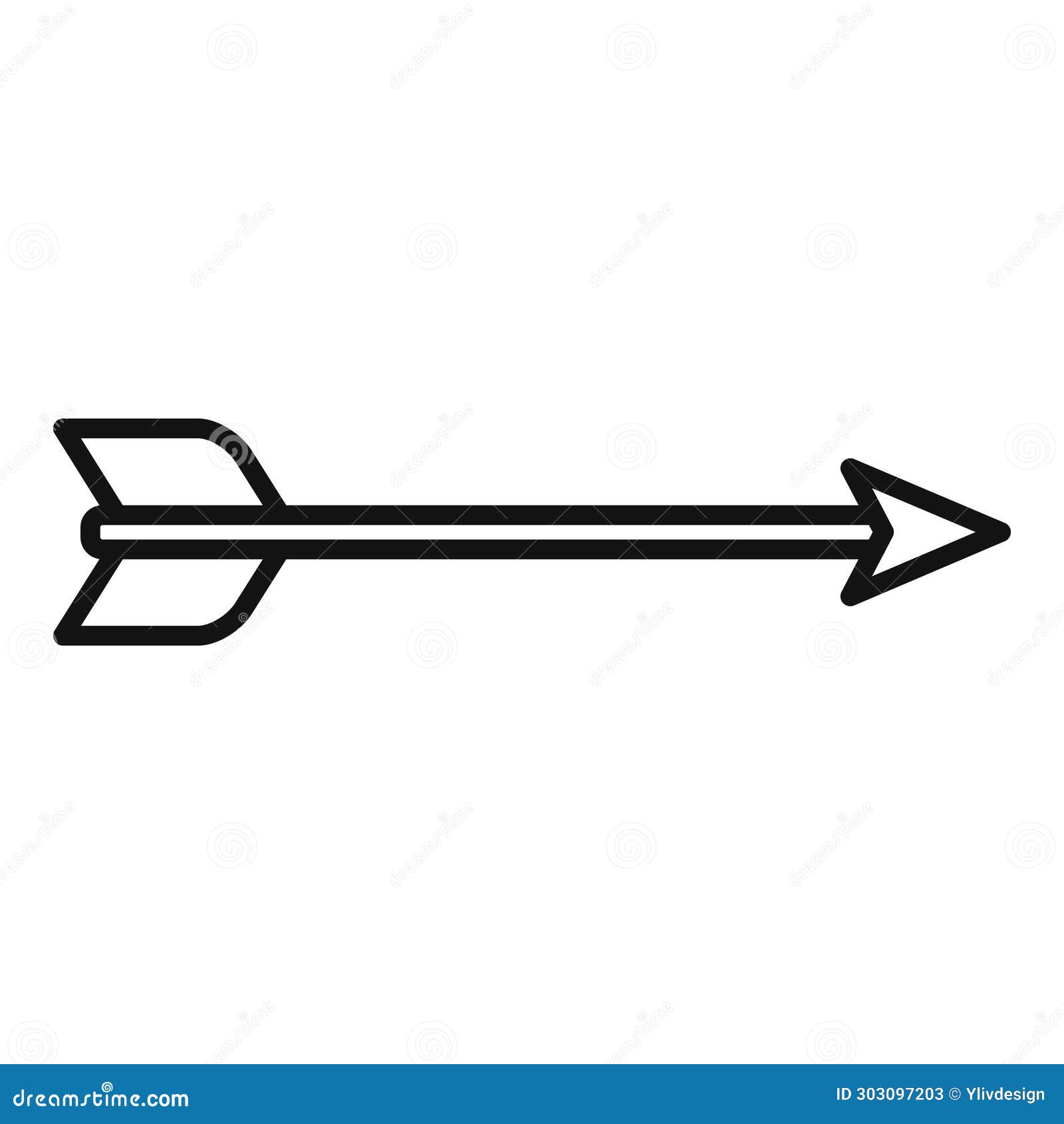 Fast Bow Arrow Icon Outline Vector. Speed Work Fast Stock Vector ...