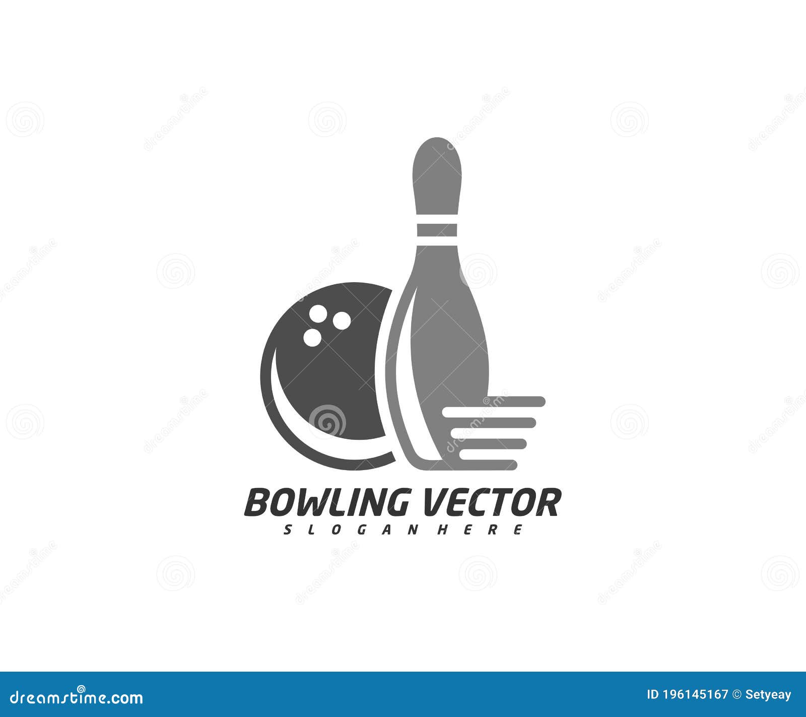 Fast Bowling Logo Template Design Vector, Illustration, Creative Symbol ...